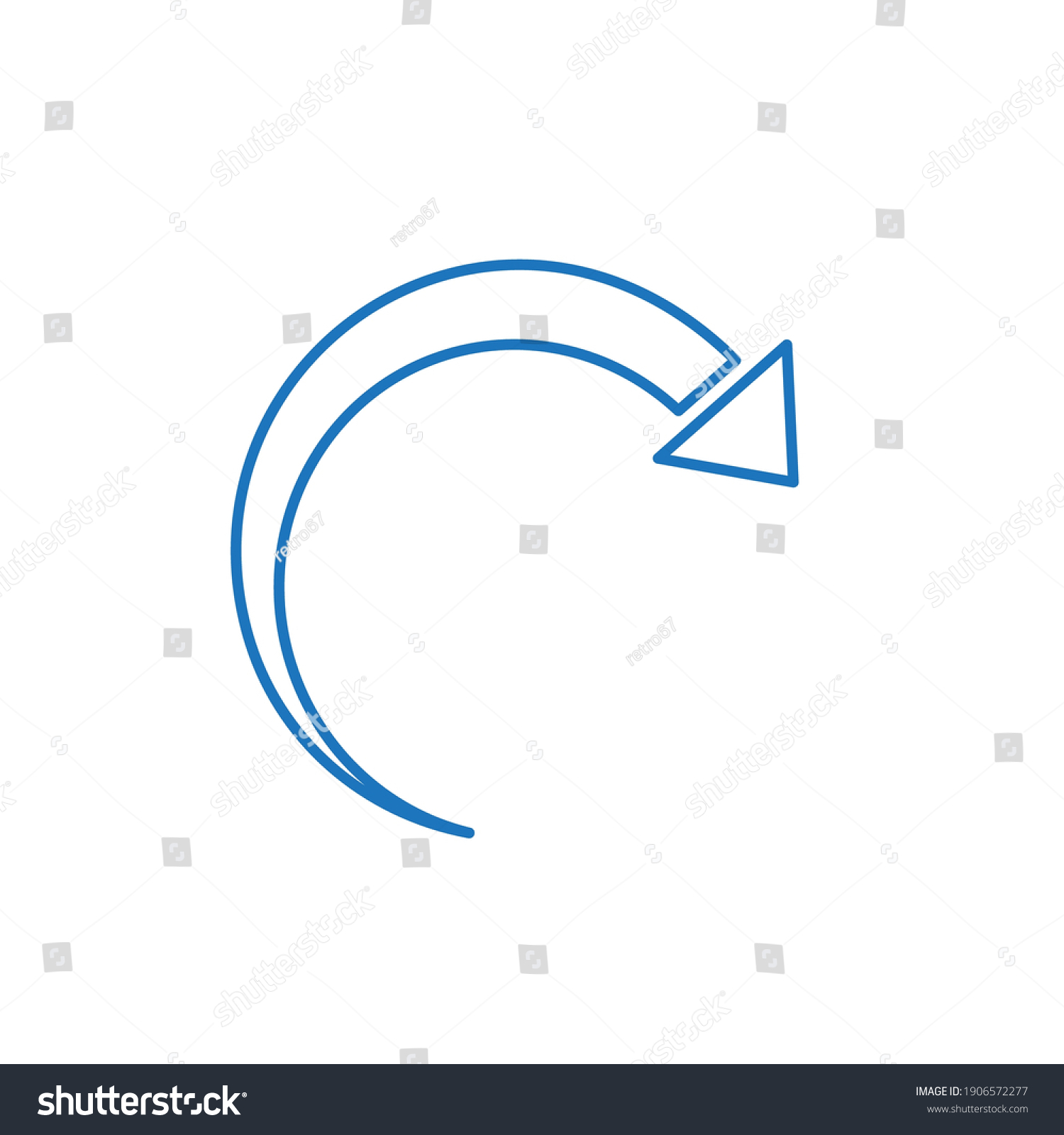 Direction Indicator Jump Arrow Vector Linear Stock Vector (Royalty Free ...
