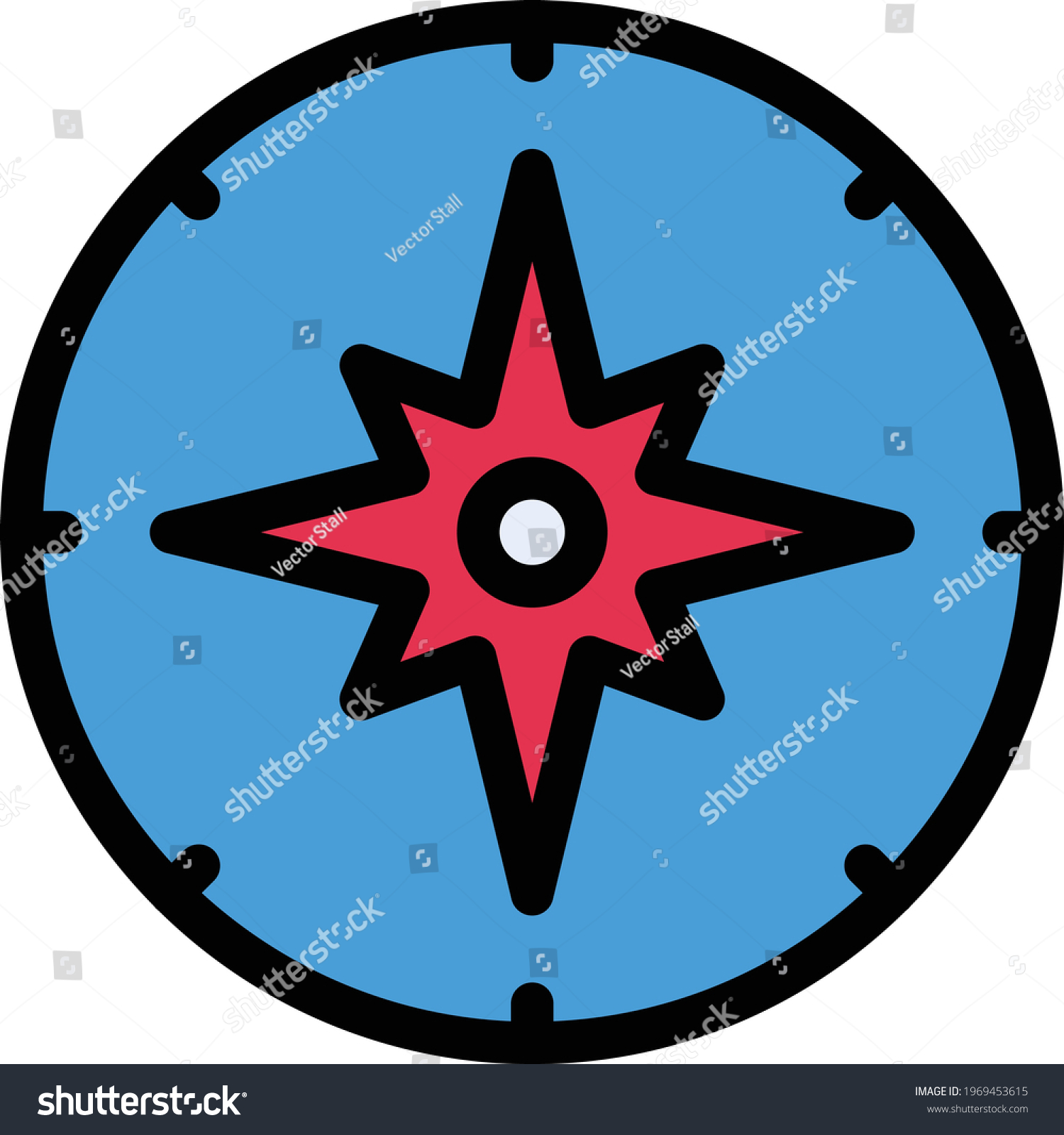 Direction Vector Colour Line Icon Stock Vector (Royalty Free ...