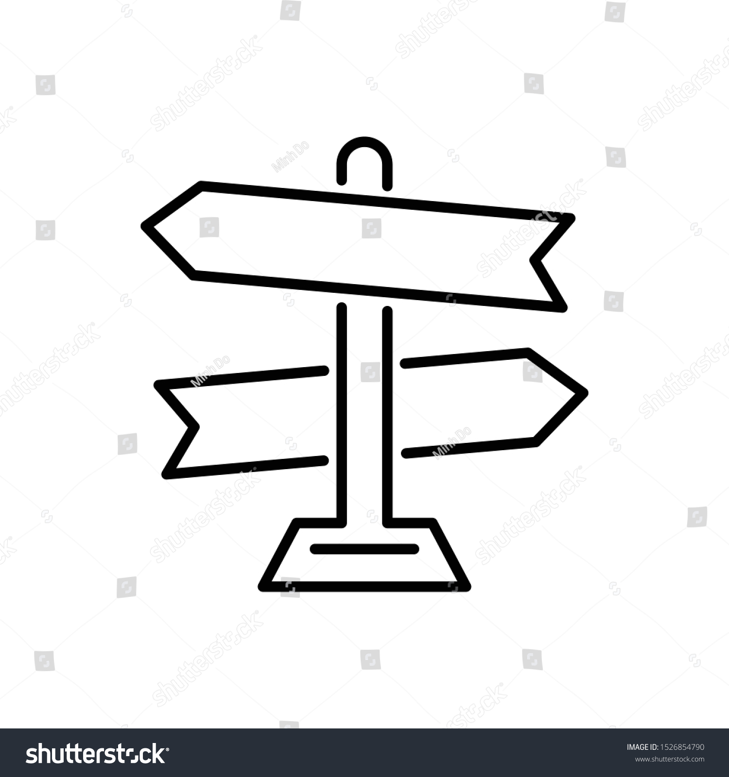 Direction Vector Graphics Outline Icon Stock Vector (Royalty Free ...
