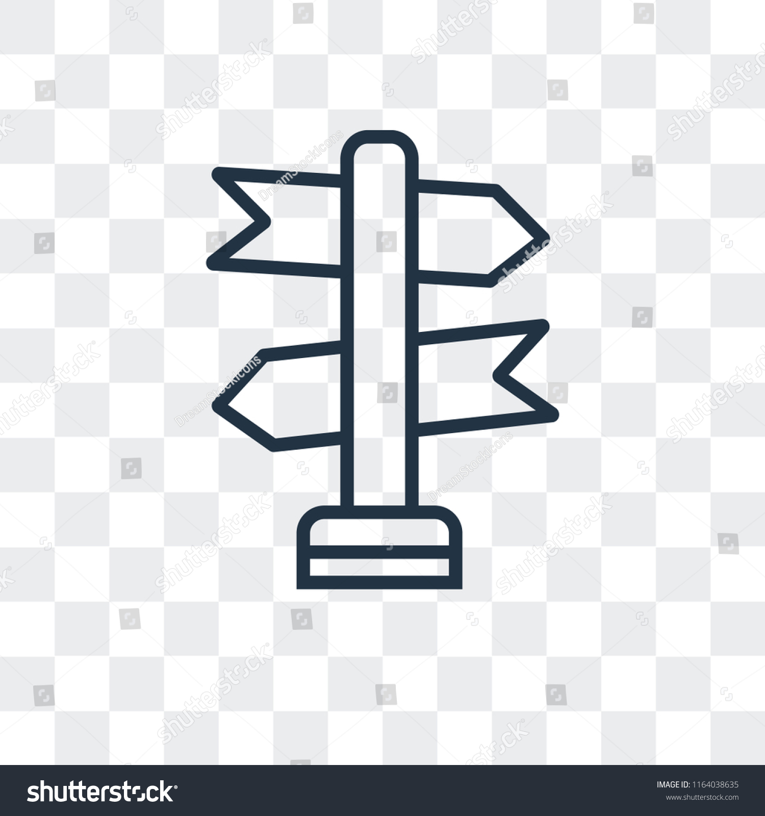 Direction Vector Icon Isolated On Transparent Stock Vector (Royalty ...