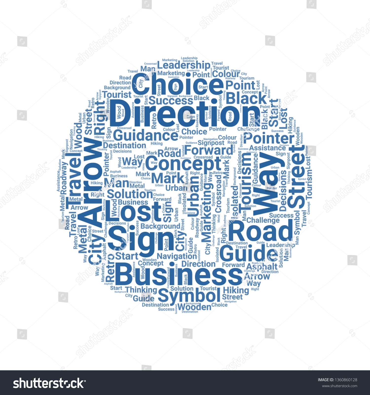 Direction Word Cloud Tag Cloud About Stock Vector (Royalty Free ...