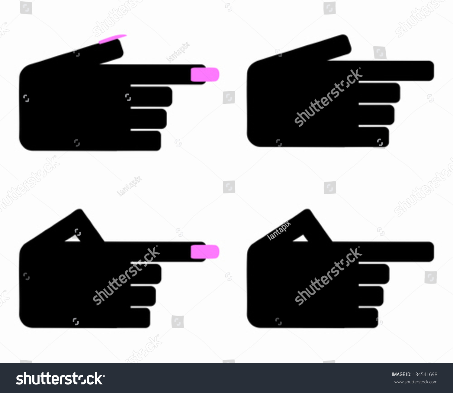 Directional Hand Sign Stock Vector (Royalty Free) 134541698 | Shutterstock