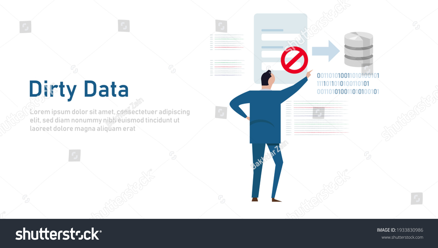 Dirty Data Input Into Database Restriction Stock Vector (Royalty Free ...
