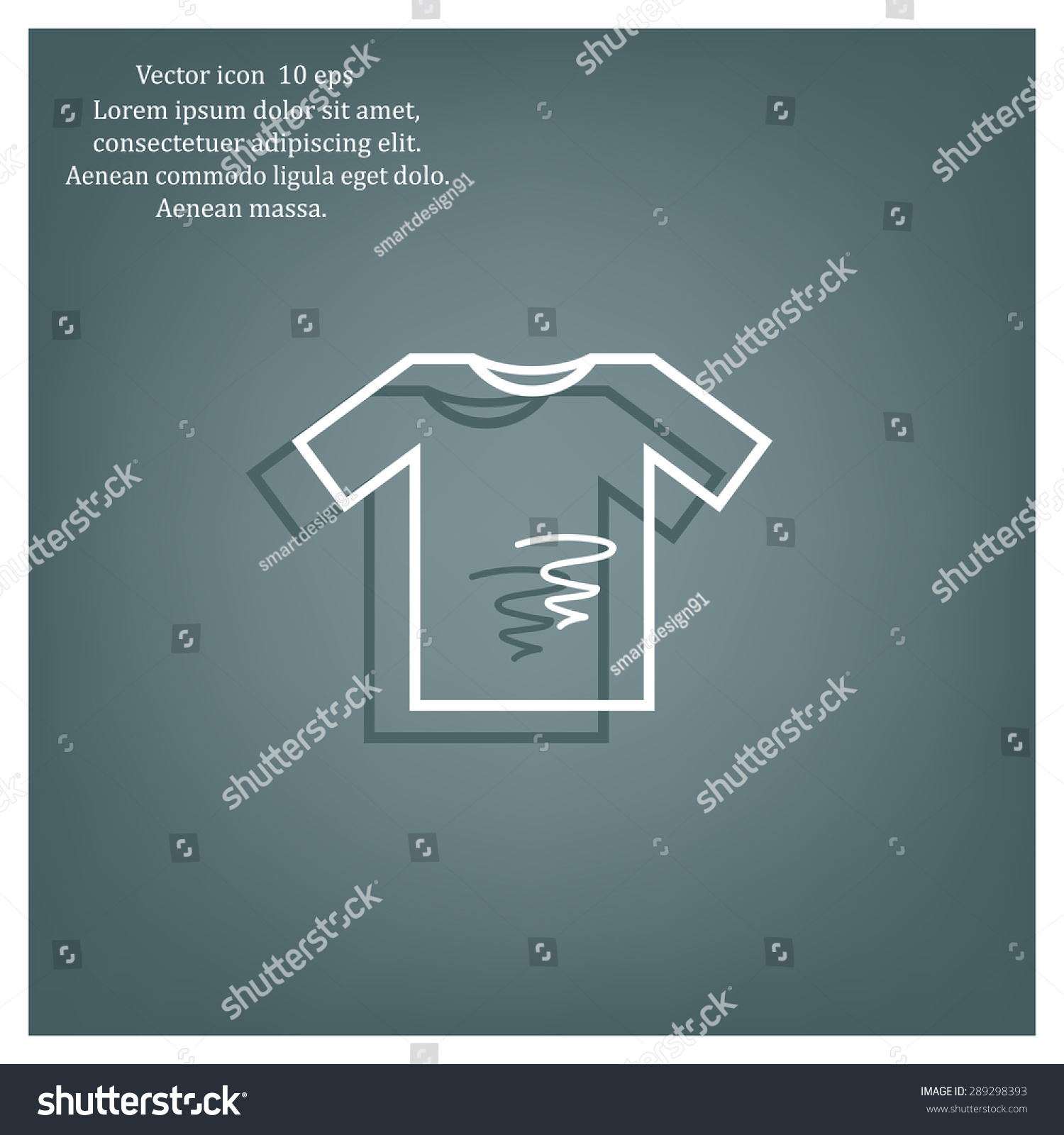 Dirty Shirt Vector Icon Stock Vector (Royalty Free) 289298393