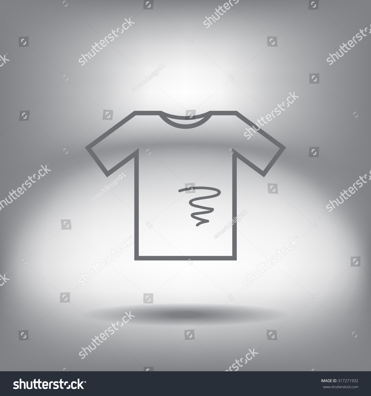 Dirty Shirt Vector Icon Stock Vector (Royalty Free) 317271932 ...