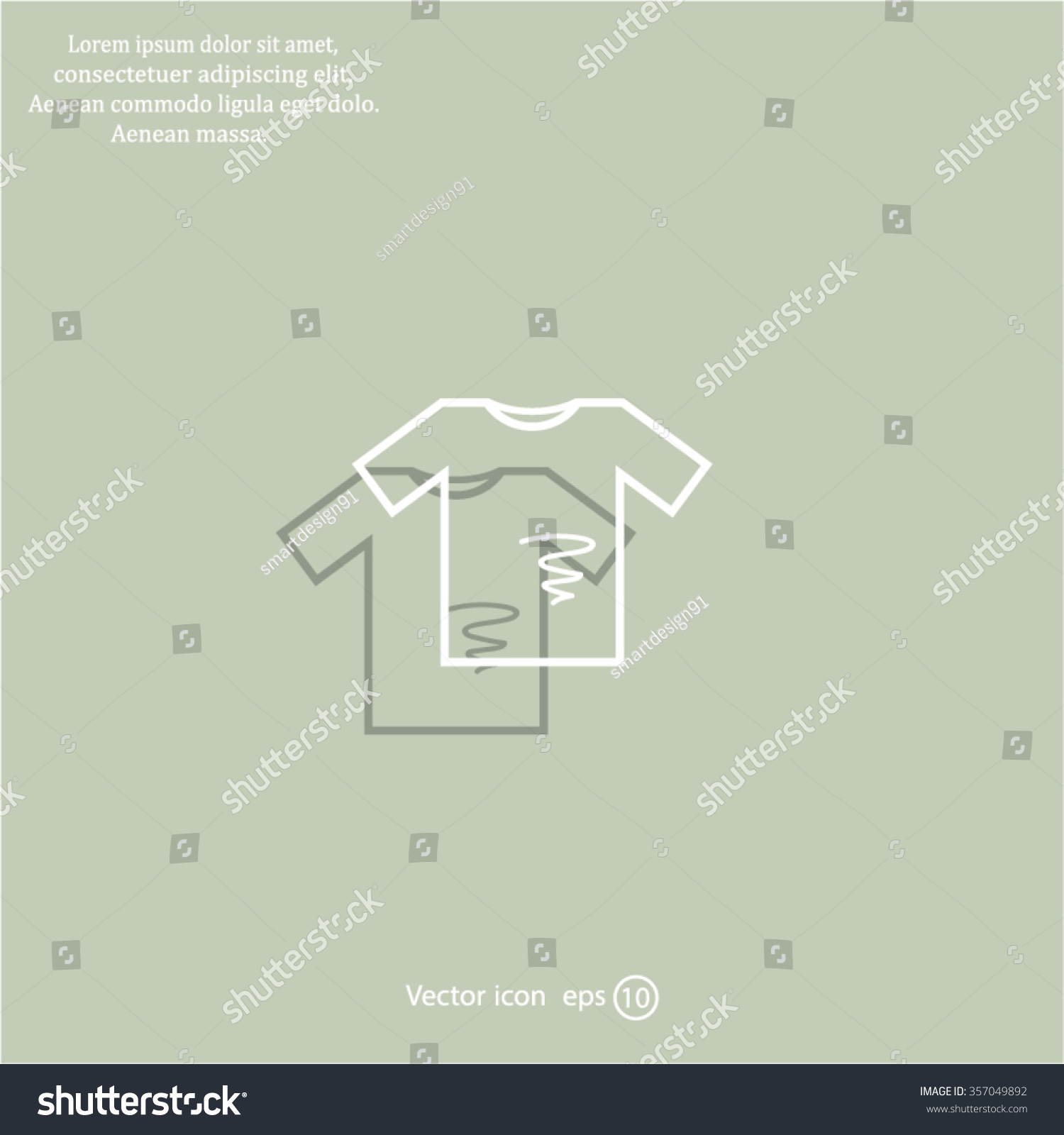 Dirty Shirt Vector Icon Stock Vector (Royalty Free) 357049892