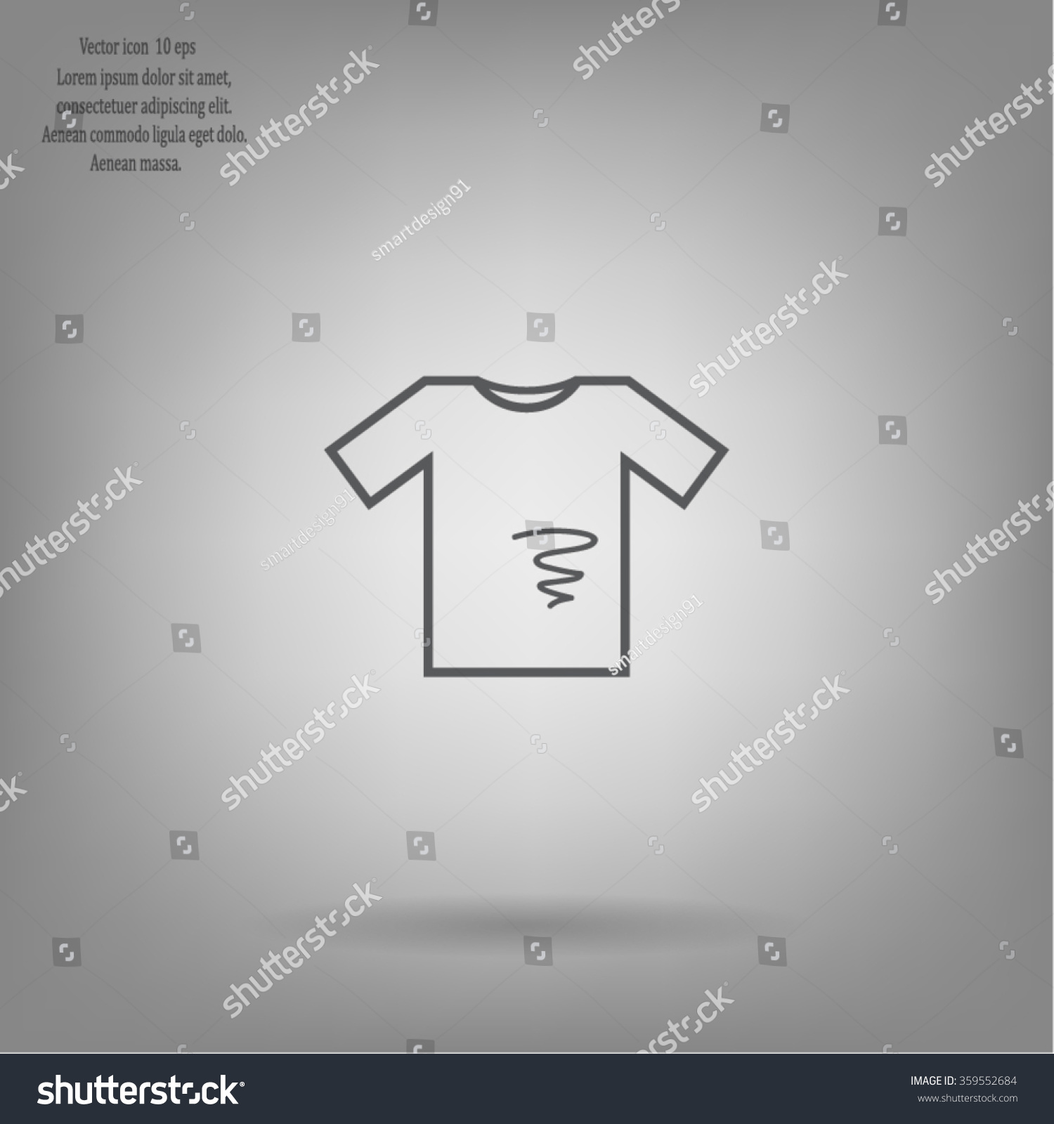 Dirty Shirt Vector Icon Stock Vector (Royalty Free) 359552684 ...