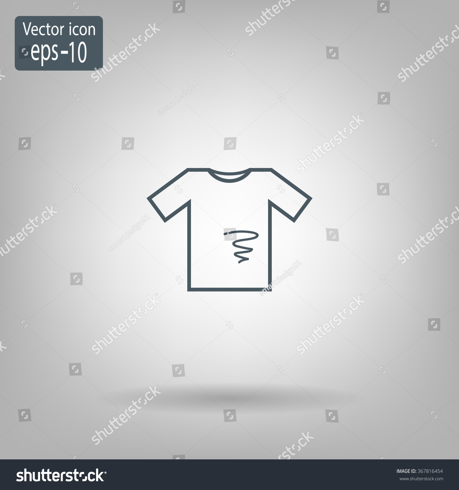 Dirty Shirt Vector Icon Stock Vector (Royalty Free) 367816454 ...