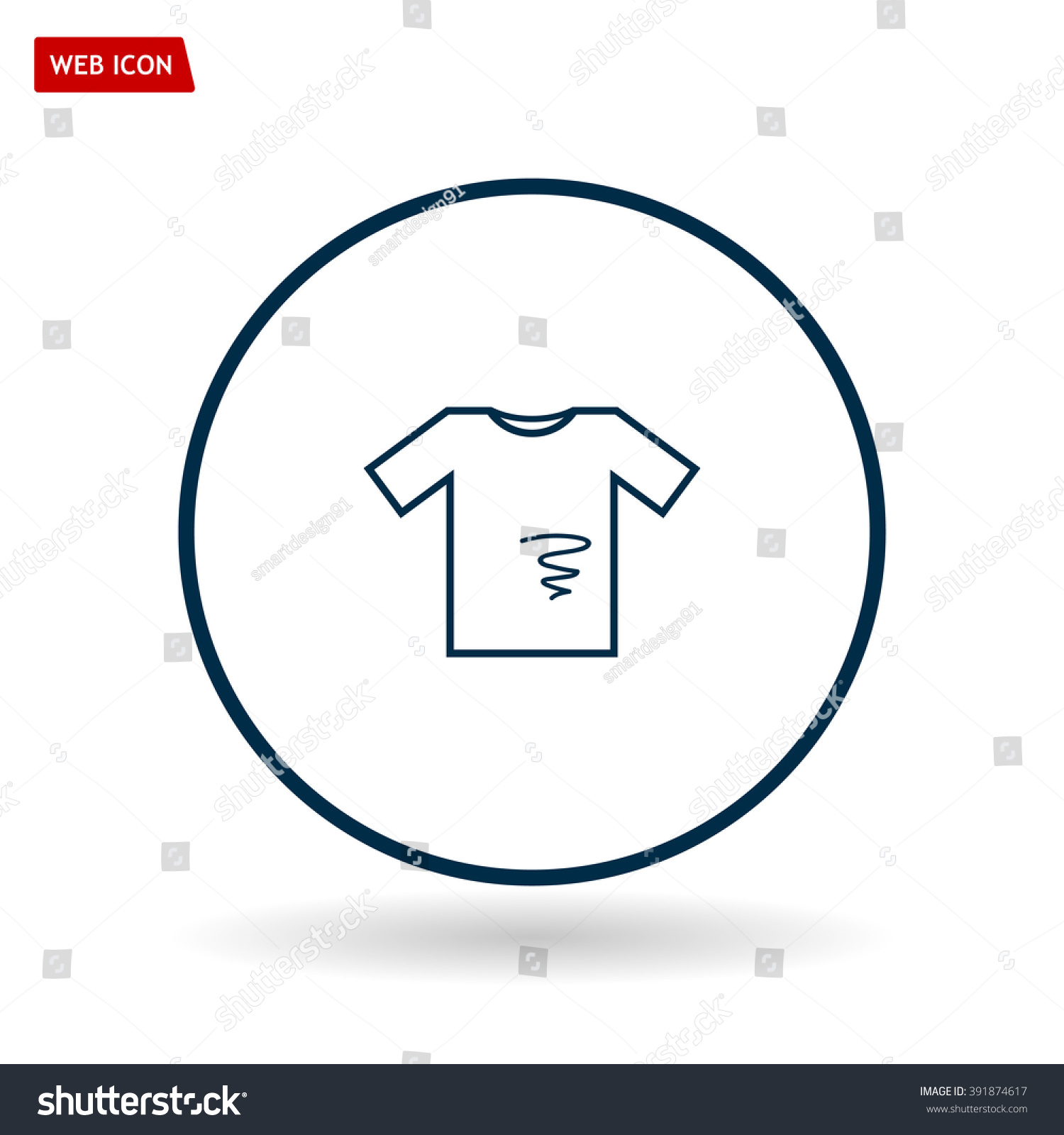 Dirty Shirt Vector Icon Stock Vector (Royalty Free) 391874617 ...