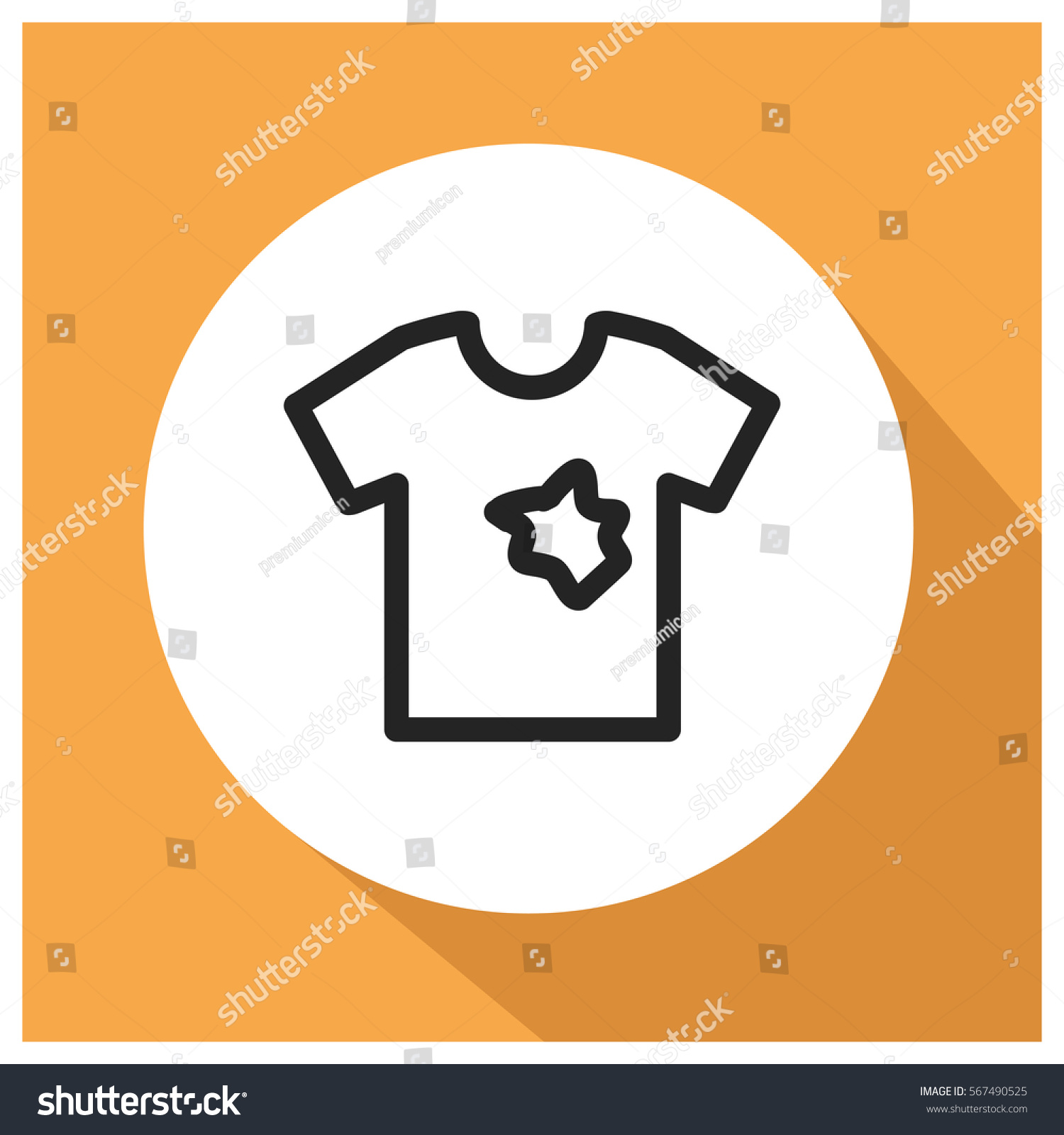 Dirty Tshirt Vector Icon Stock Vector (Royalty Free) 567490525