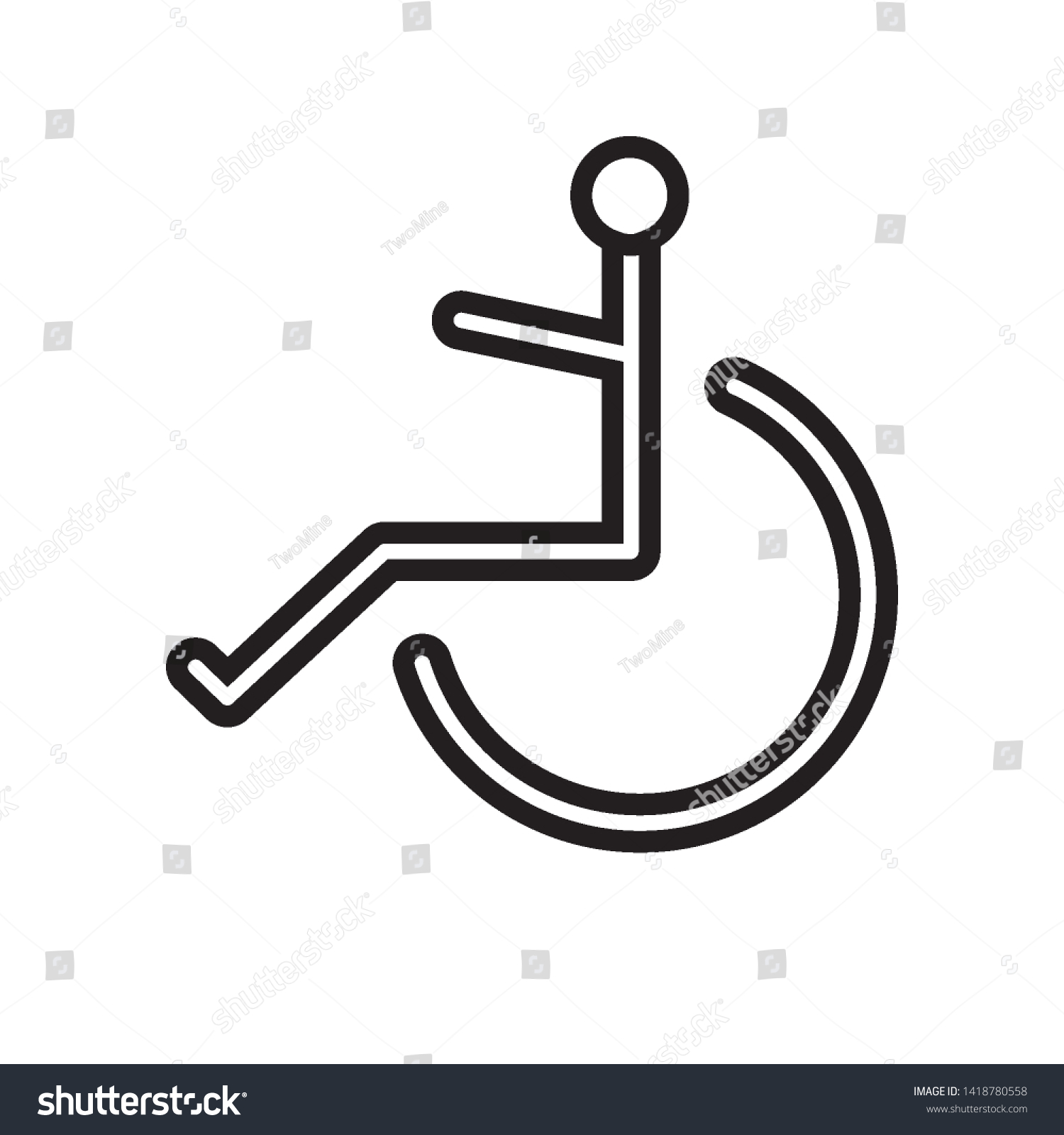 Disability Icon Logo Vector Design Template Stock Vector (Royalty Free ...
