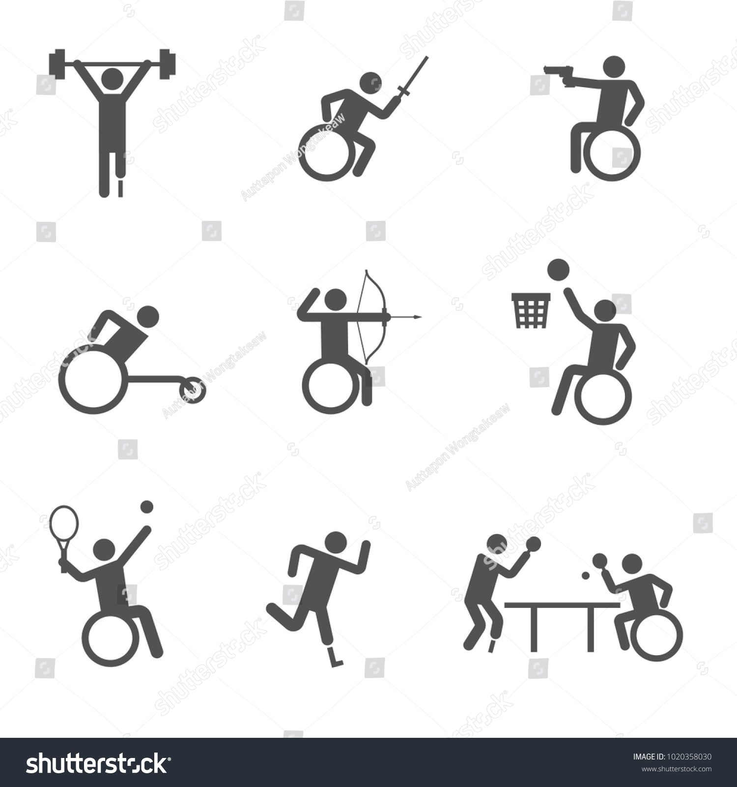 4,112 Sports icons disability Images, Stock Photos & Vectors | Shutterstock