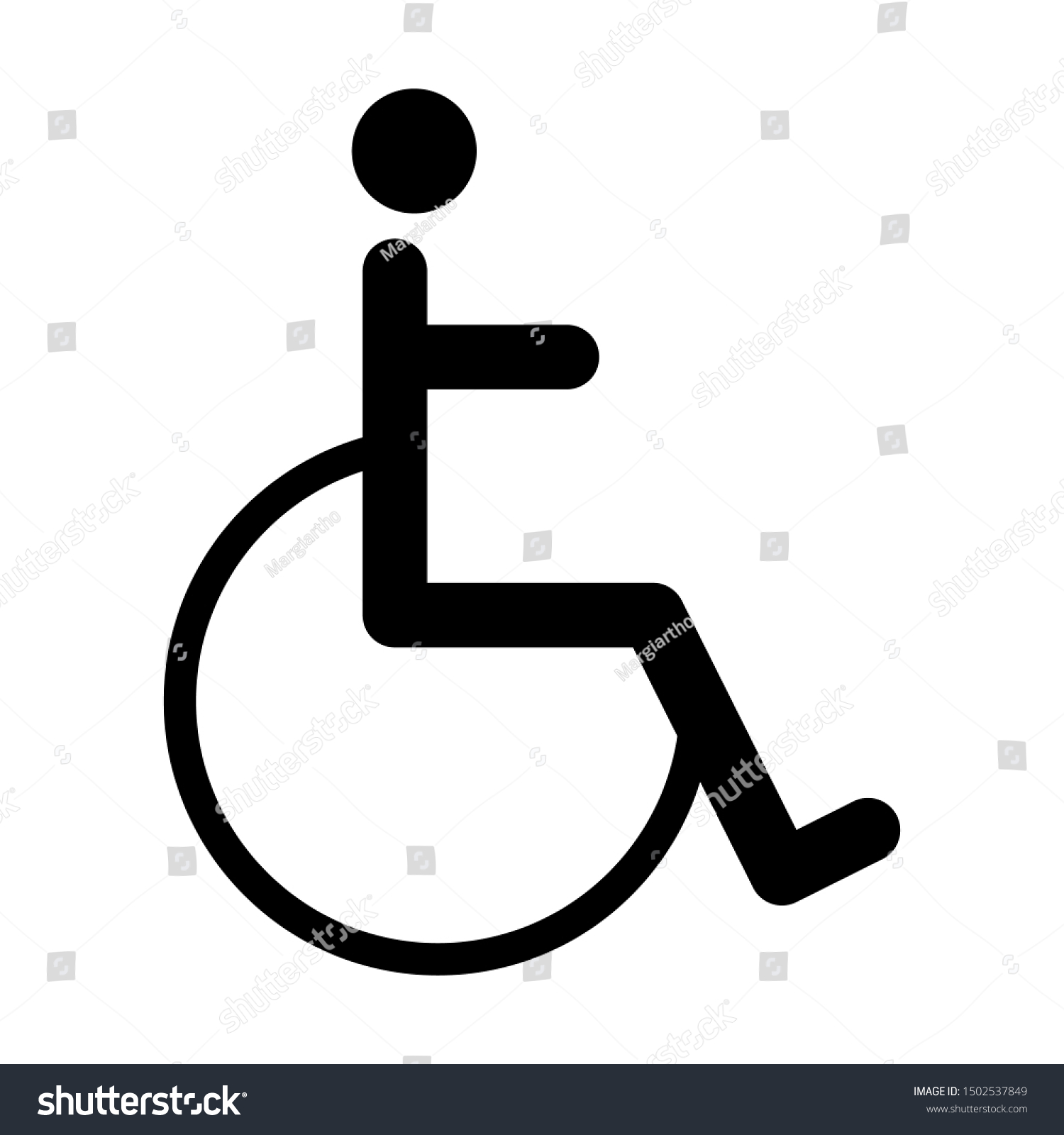 Disability Wheelchair Accessibility Icon Vector Stock Vector (Royalty ...