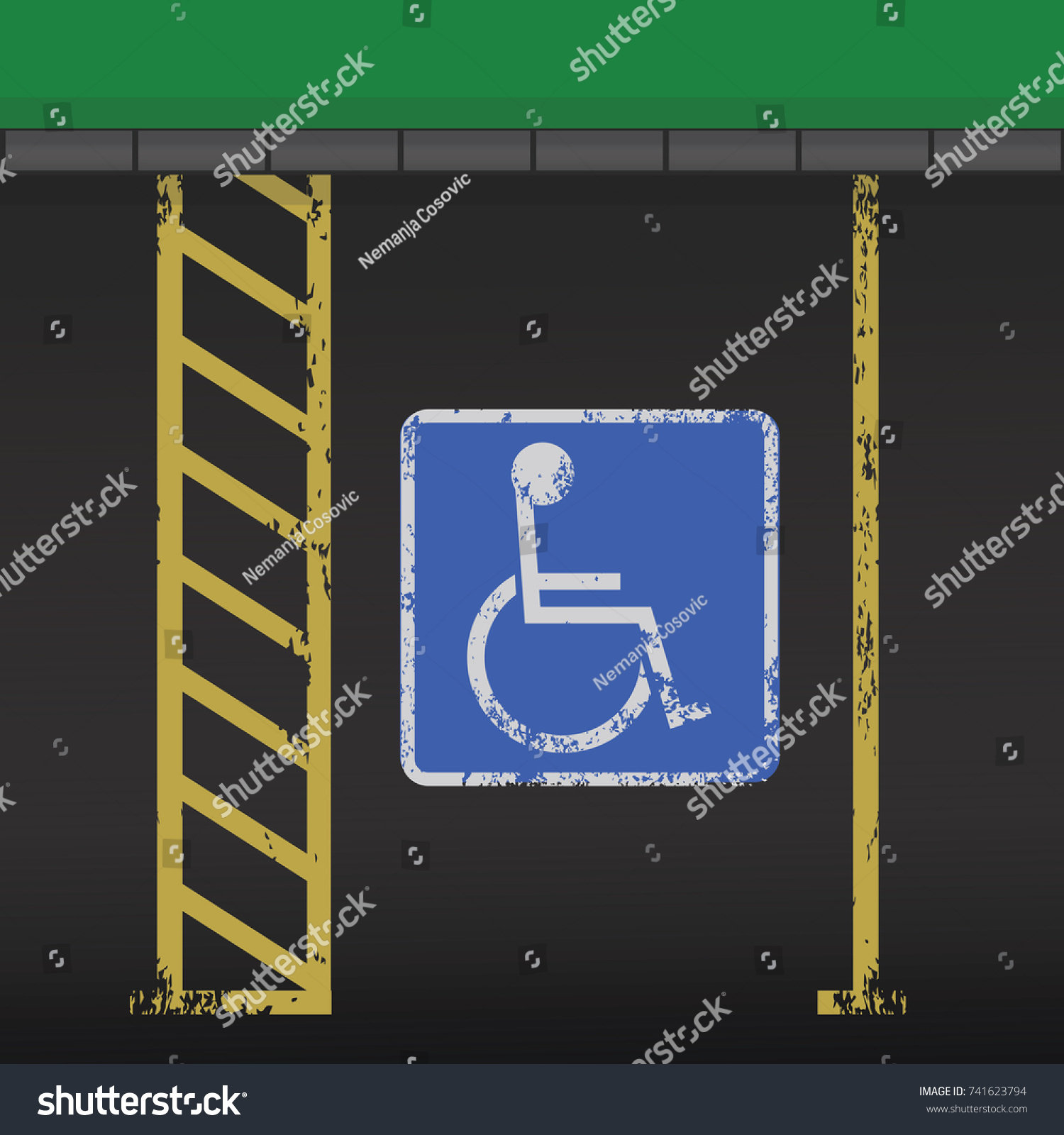 Disabled Handicapped Parking Space Birds Eye Stock Vector (Royalty Free ... Disabled Handicapped Parking Space Birds Eye Stock Vector (Royalty Free ...