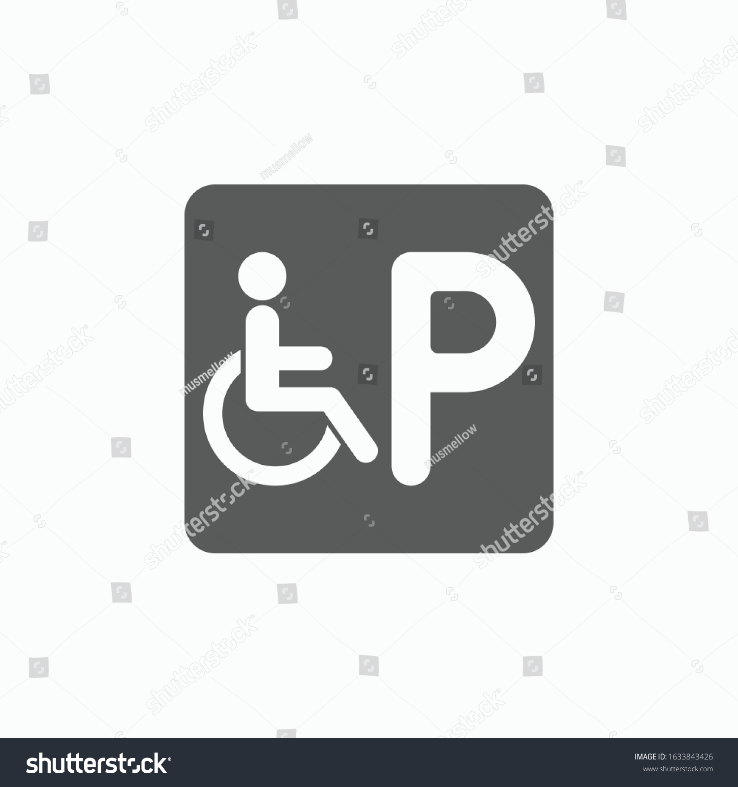 Disabled Parking Icon Parking Vector Stock Vector (Royalty Free ...