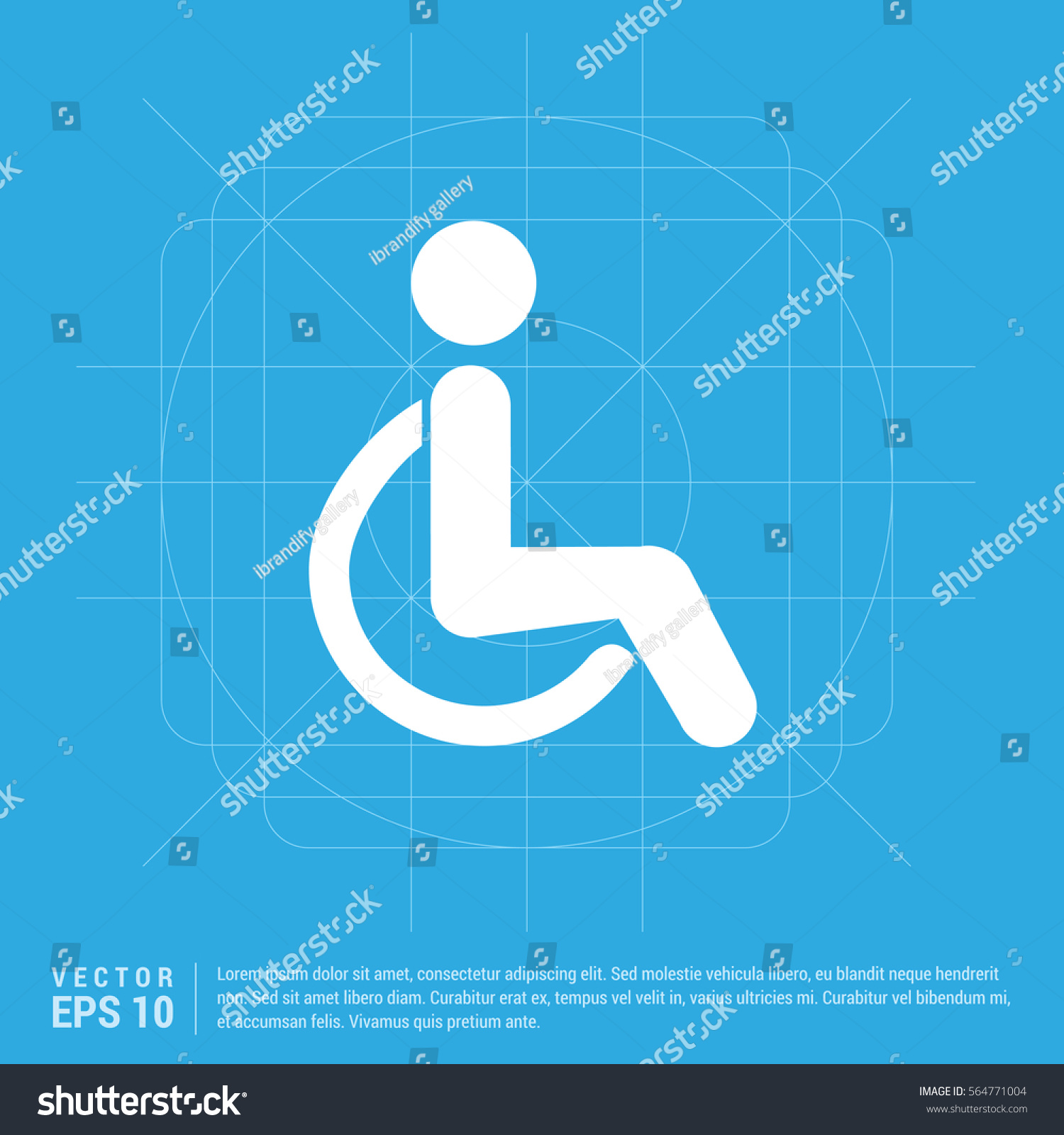 Disabled Person Icon Stock Vector (Royalty Free) 564771004 | Shutterstock