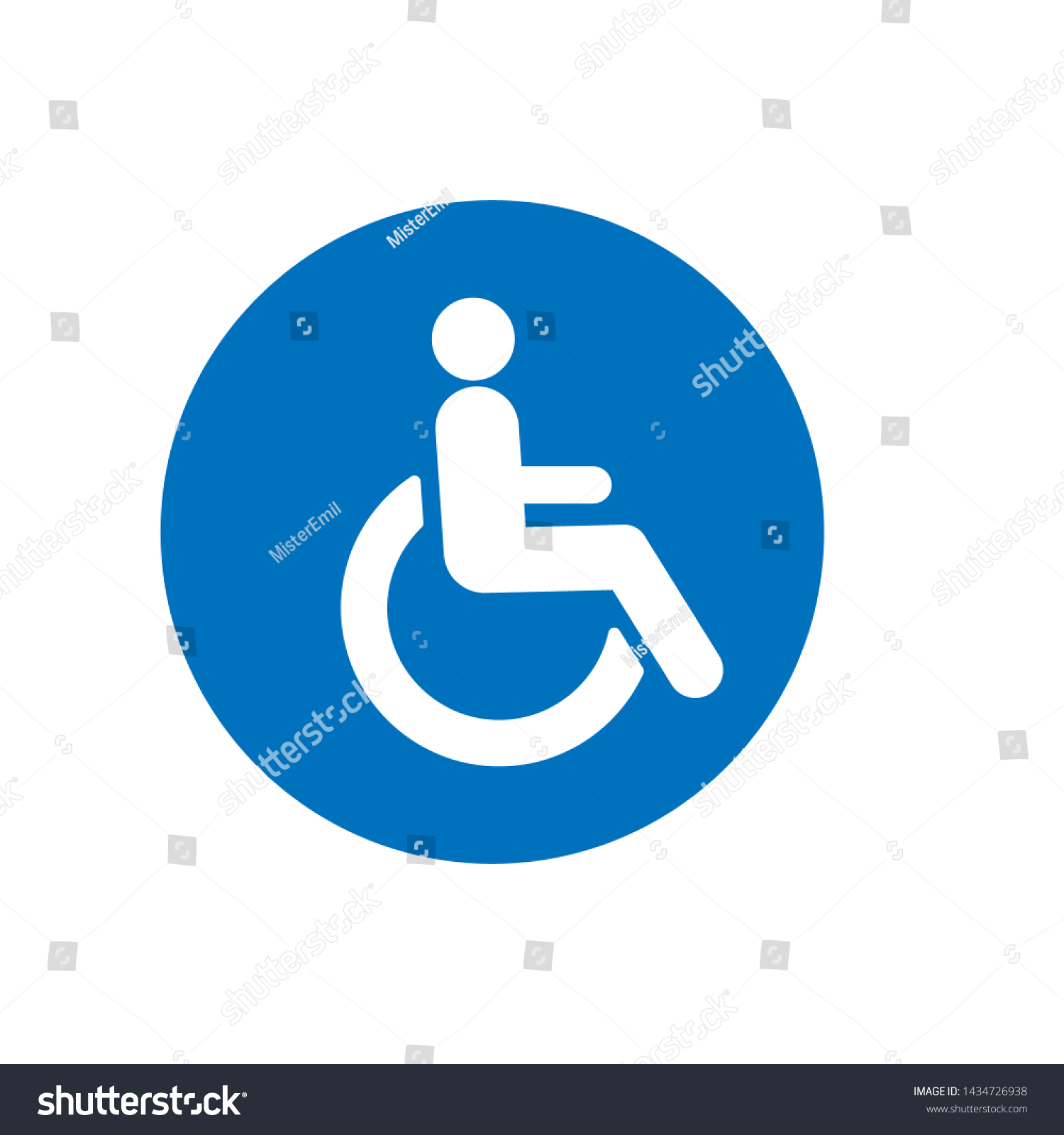 Disabled Sign Icon Vector Eps10 Stock Vector (Royalty Free) 1434726938