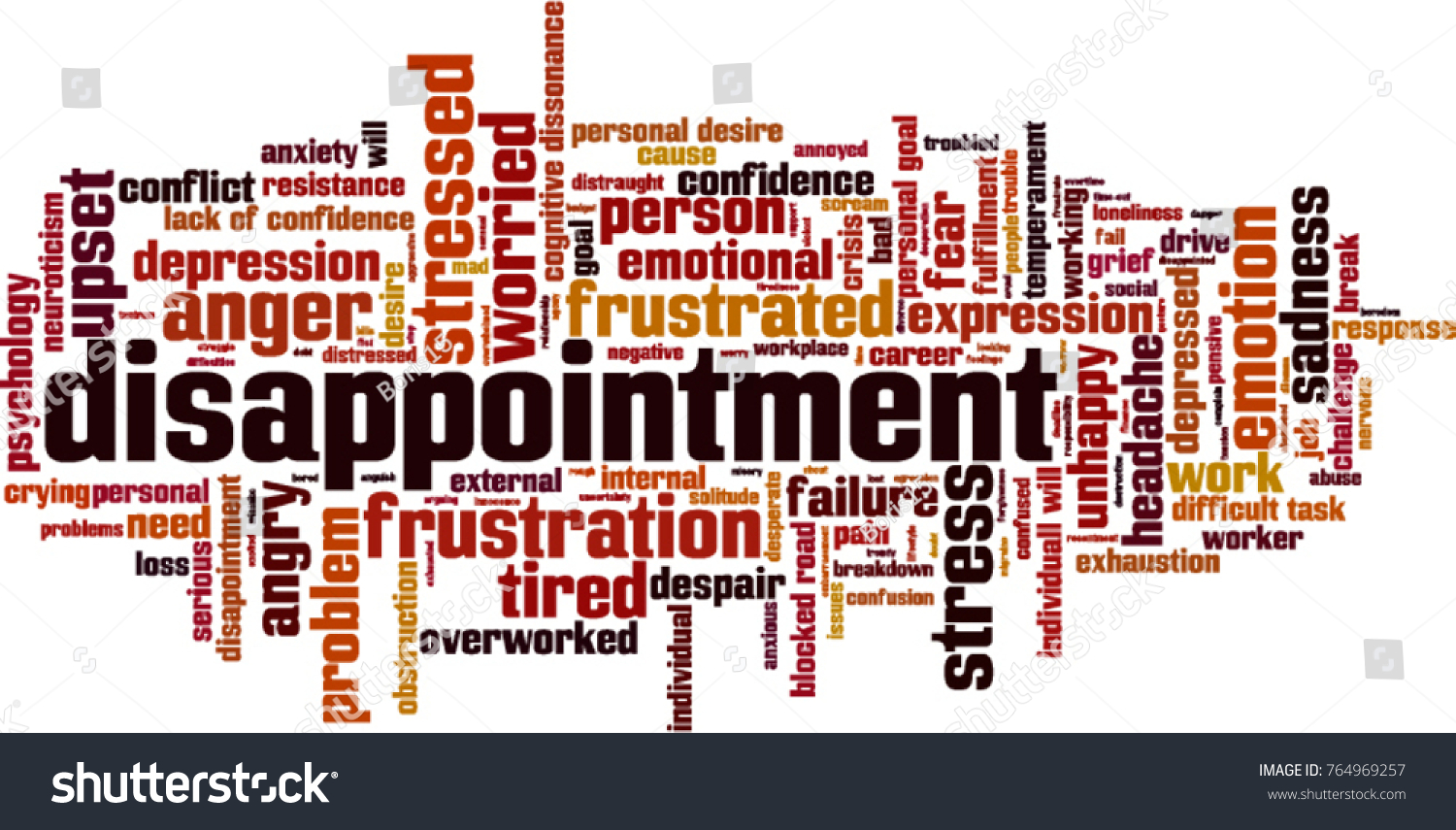 Disappointment Word Cloud Concept Vector Illustration Stock Vector ...