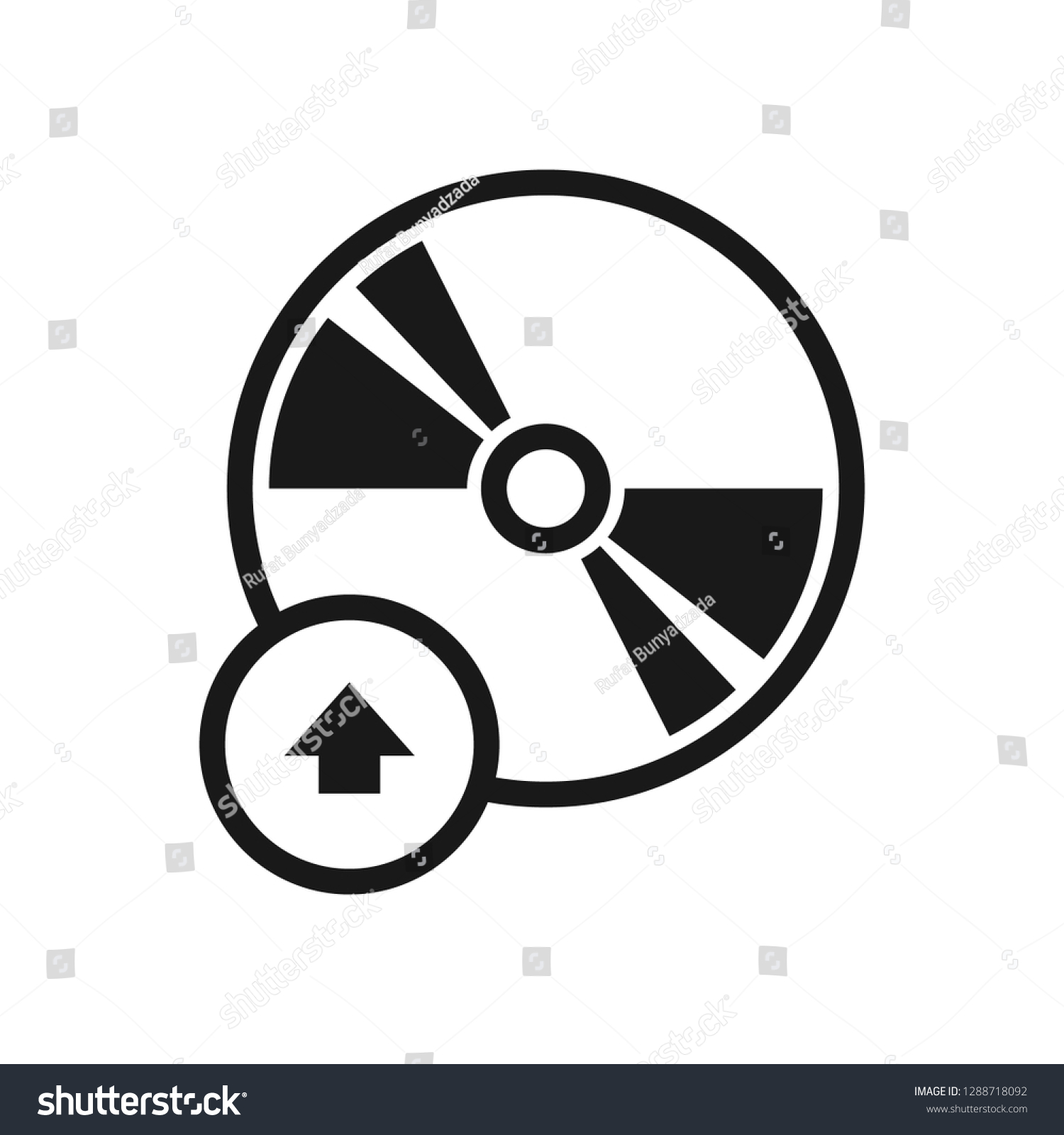 Disc Upload Icon Stock Vector (Royalty Free) 1288718092 | Shutterstock