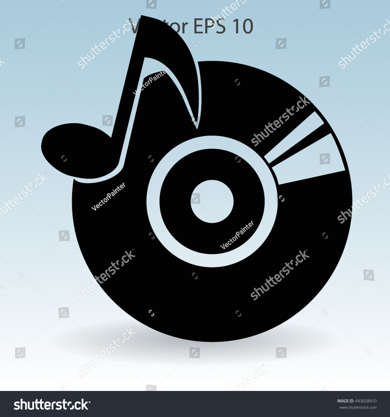Disc Music Vector Illustration Stock Vector (Royalty Free) 443658910