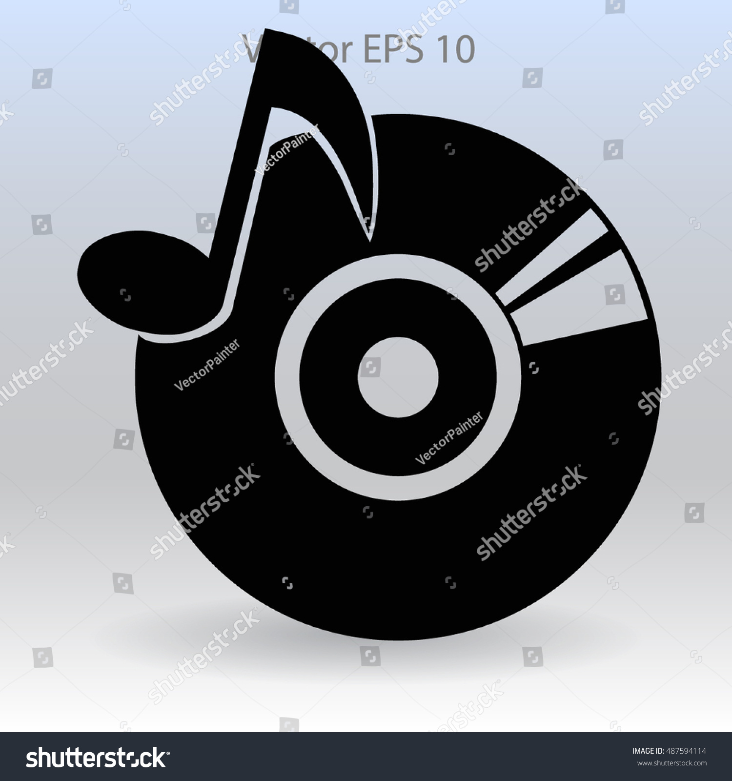 Disc Music Vector Illustration Stock Vector (Royalty Free) 487594114 ...