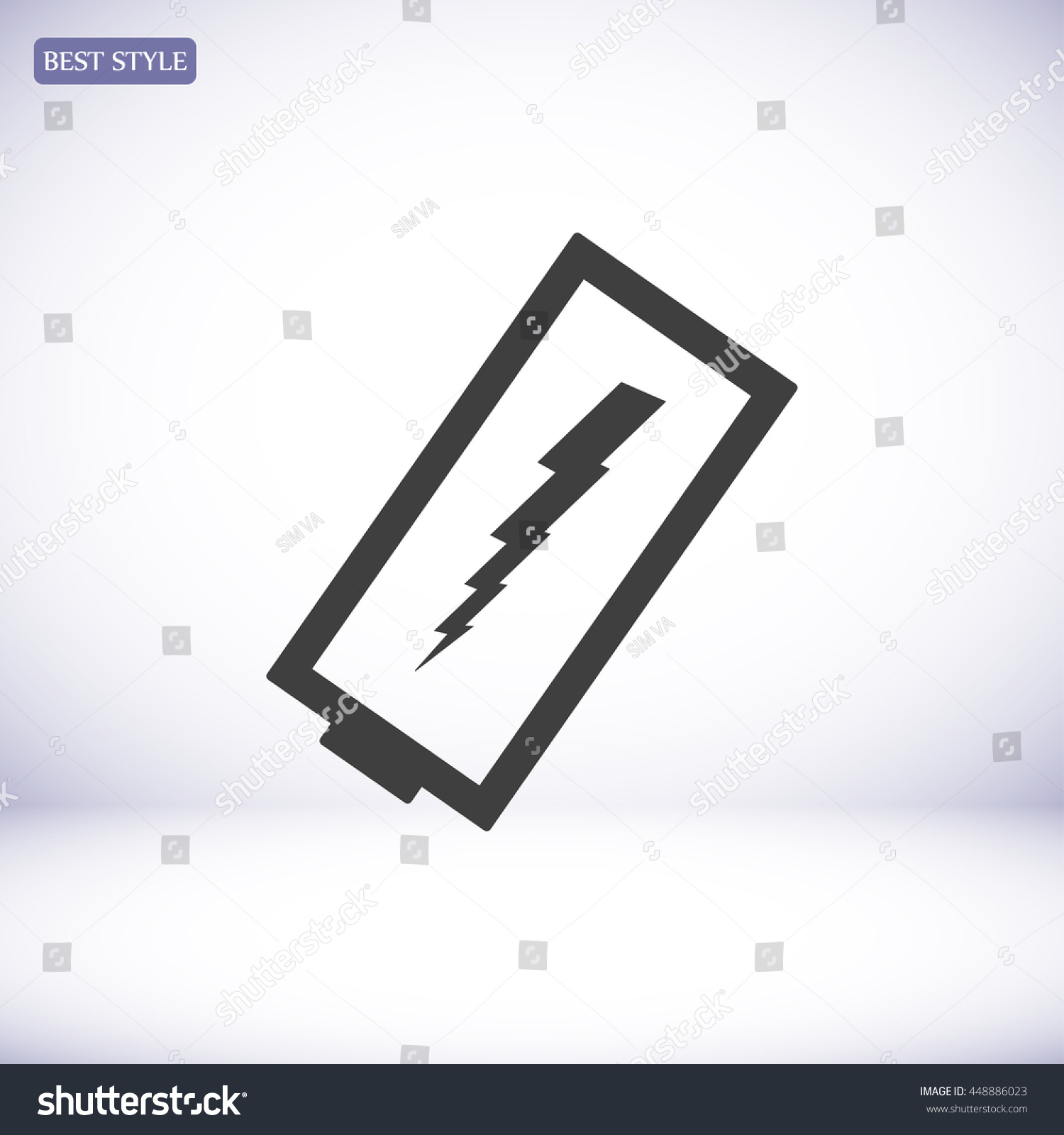 Discharged Battery Icon Stock Vector (Royalty Free) 448886023 ...