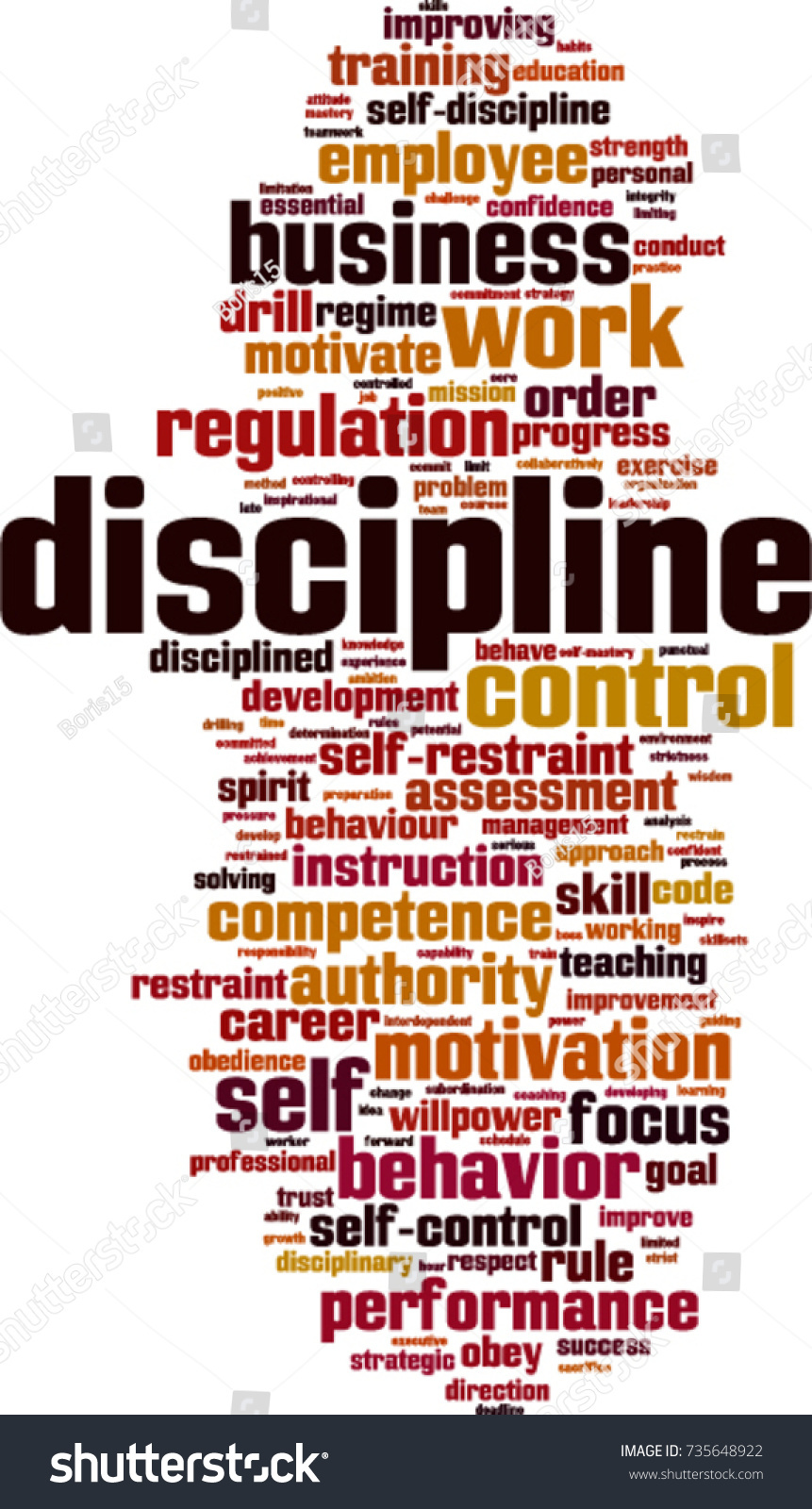 Discipline Word Cloud Concept Vector Illustration Stock Vector (Royalty ...