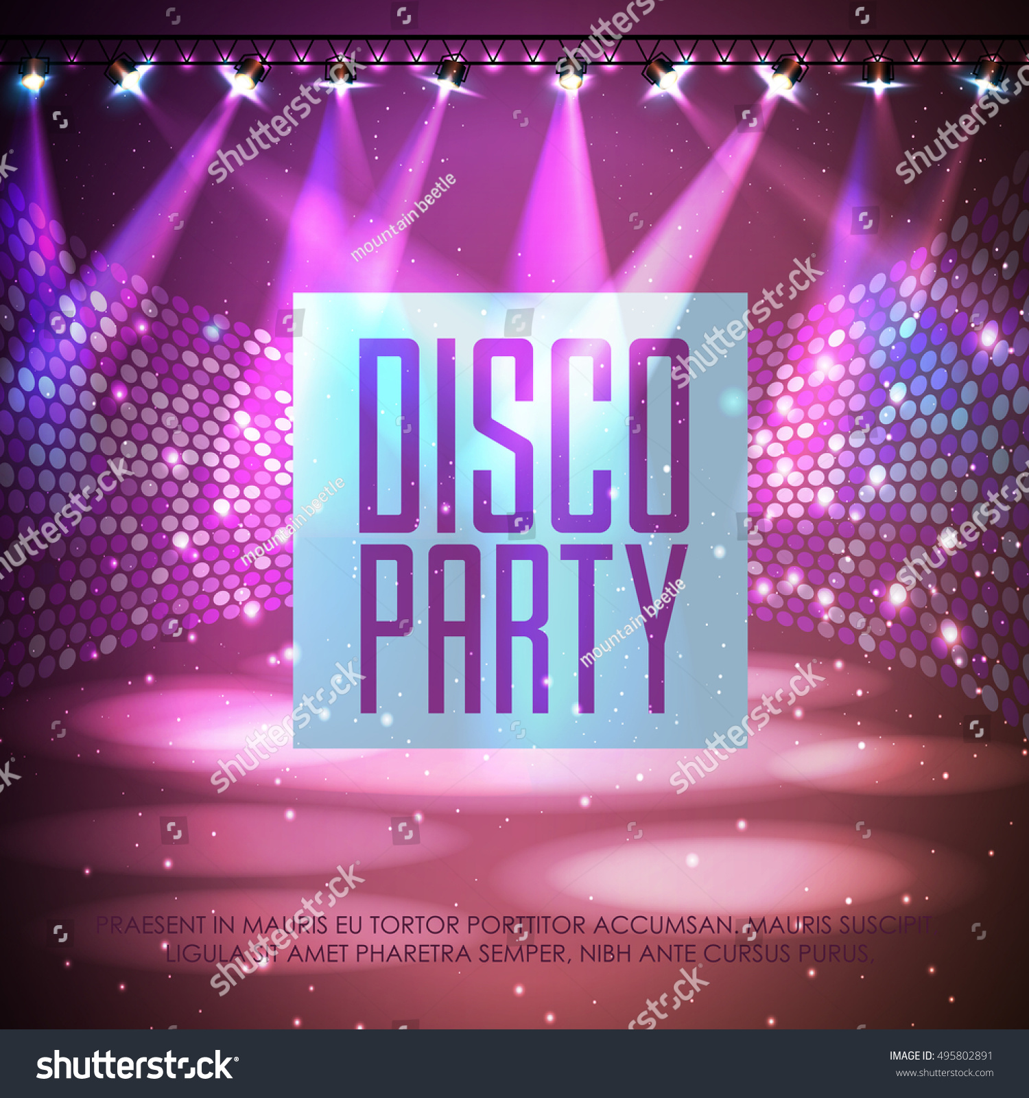 Disco Abstract Background Disco Poster Stock Vector (Royalty Free ...