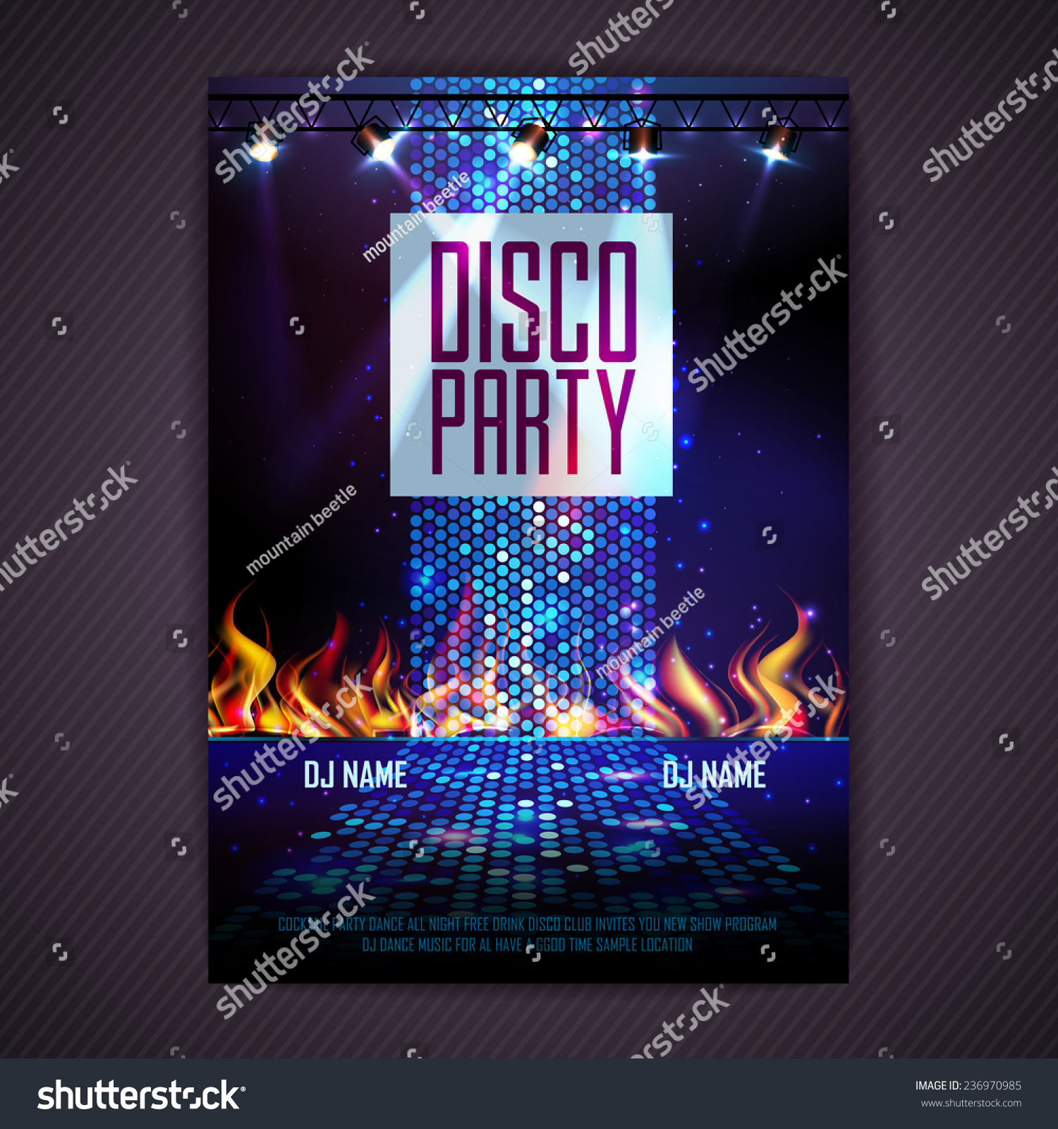 Disco Background. Disco Poster Stock Vector Illustration 236970985 ...