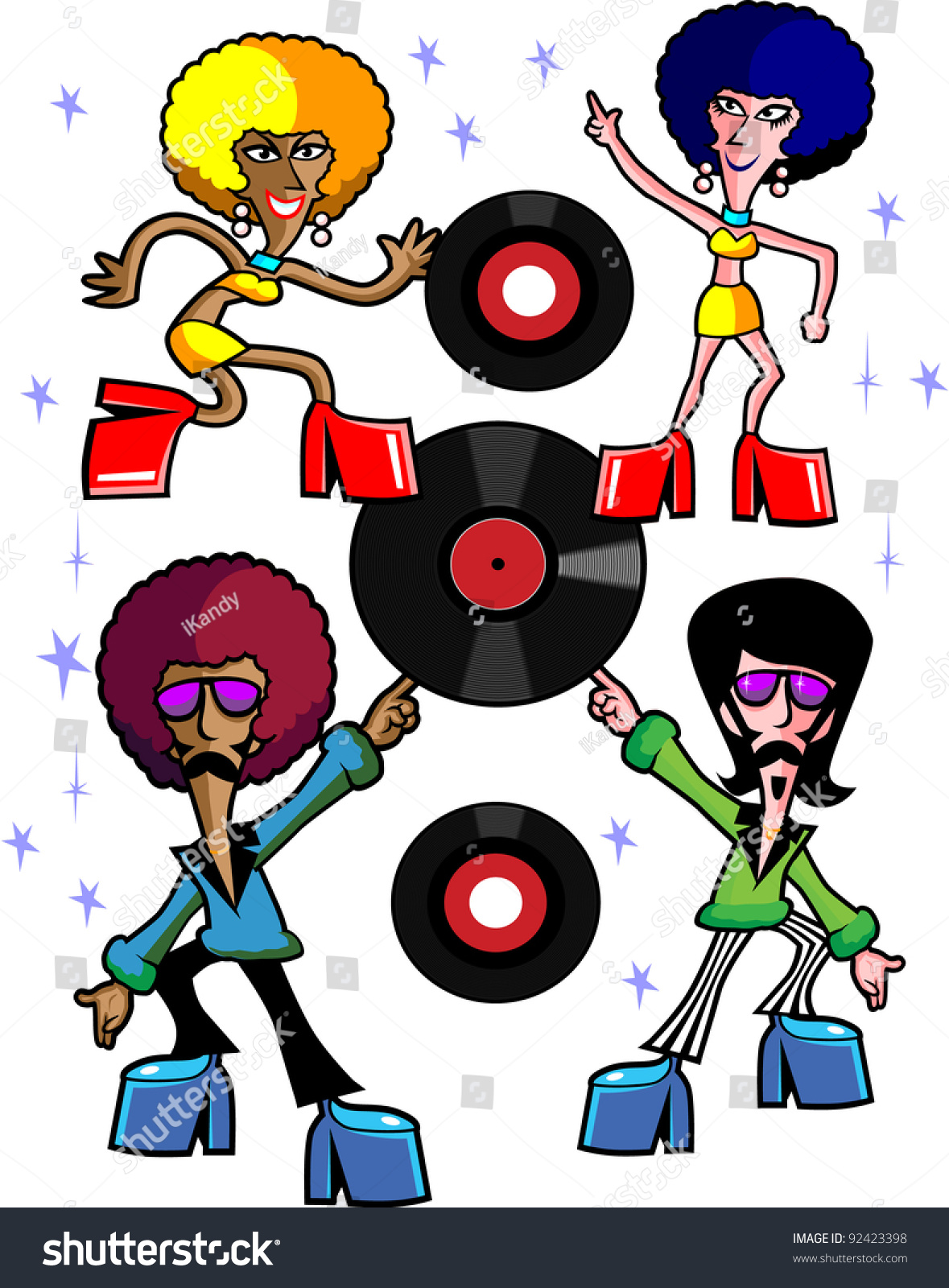 Disco Character Stock Vector (Royalty Free) 92423398