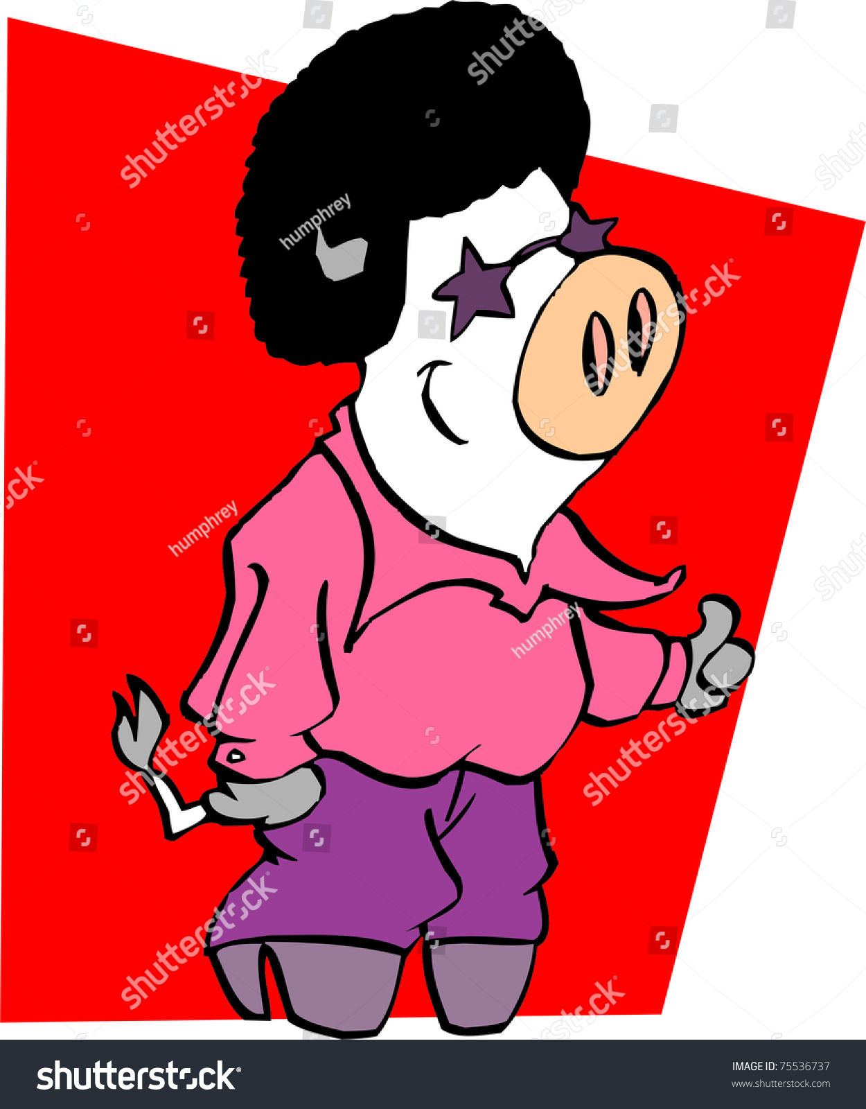 Disco Cow Stock Vector (Royalty Free) 75536737 | Shutterstock