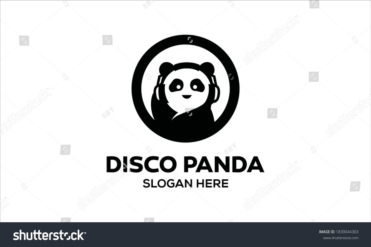 Disco Panda Vector Logo Design Inspirations Stock Vector (Royalty Free ...