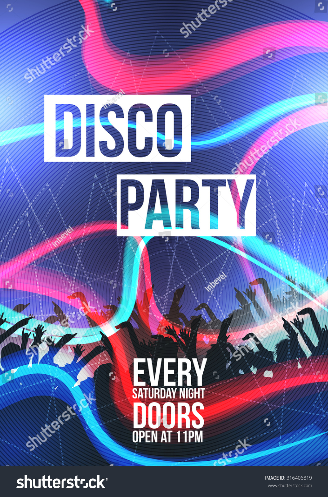 Disco Party Background Vector Illustration Stock Vector (Royalty Free ...