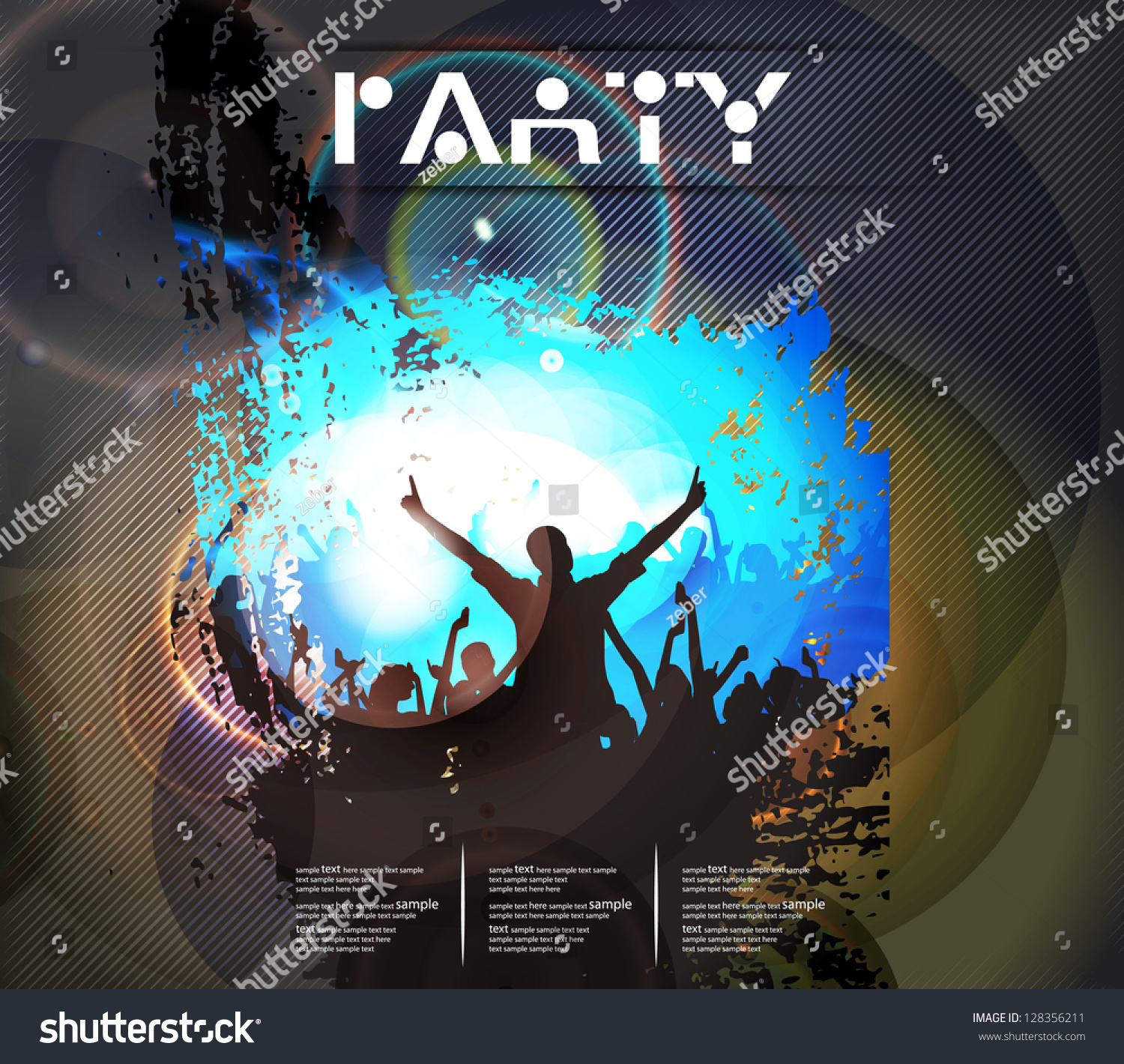 Disco Party Vector Stock Vector (Royalty Free) 128356211 | Shutterstock