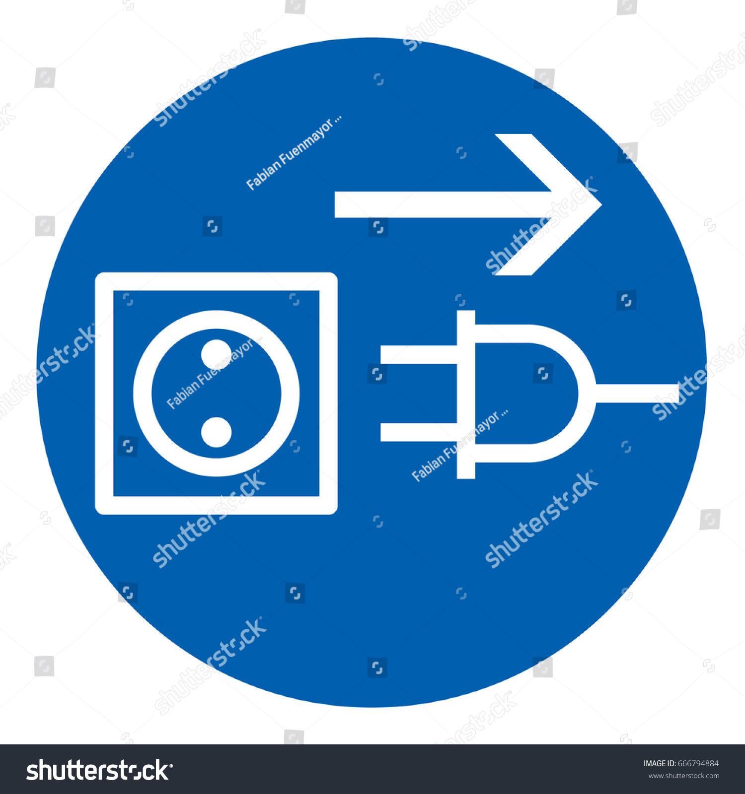 Disconnect All Electrical Power Stock Vector (Royalty Free) 666794884