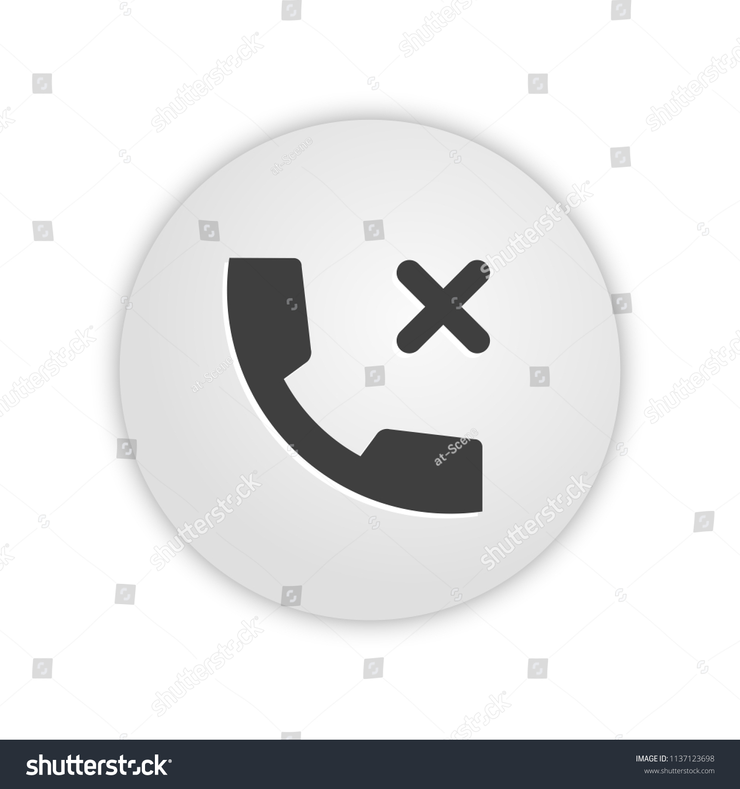 Disconnected Call App Icon Stock Vector (Royalty Free) 1137123698
