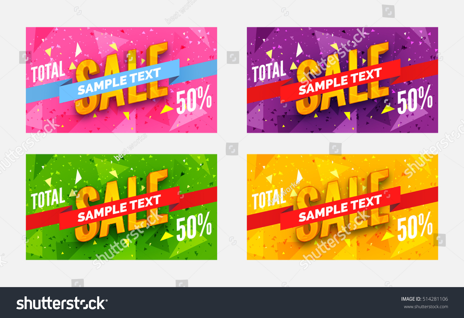 Discount Voucher Template Clean Modern Pattern Stock Vector (Royalty ...