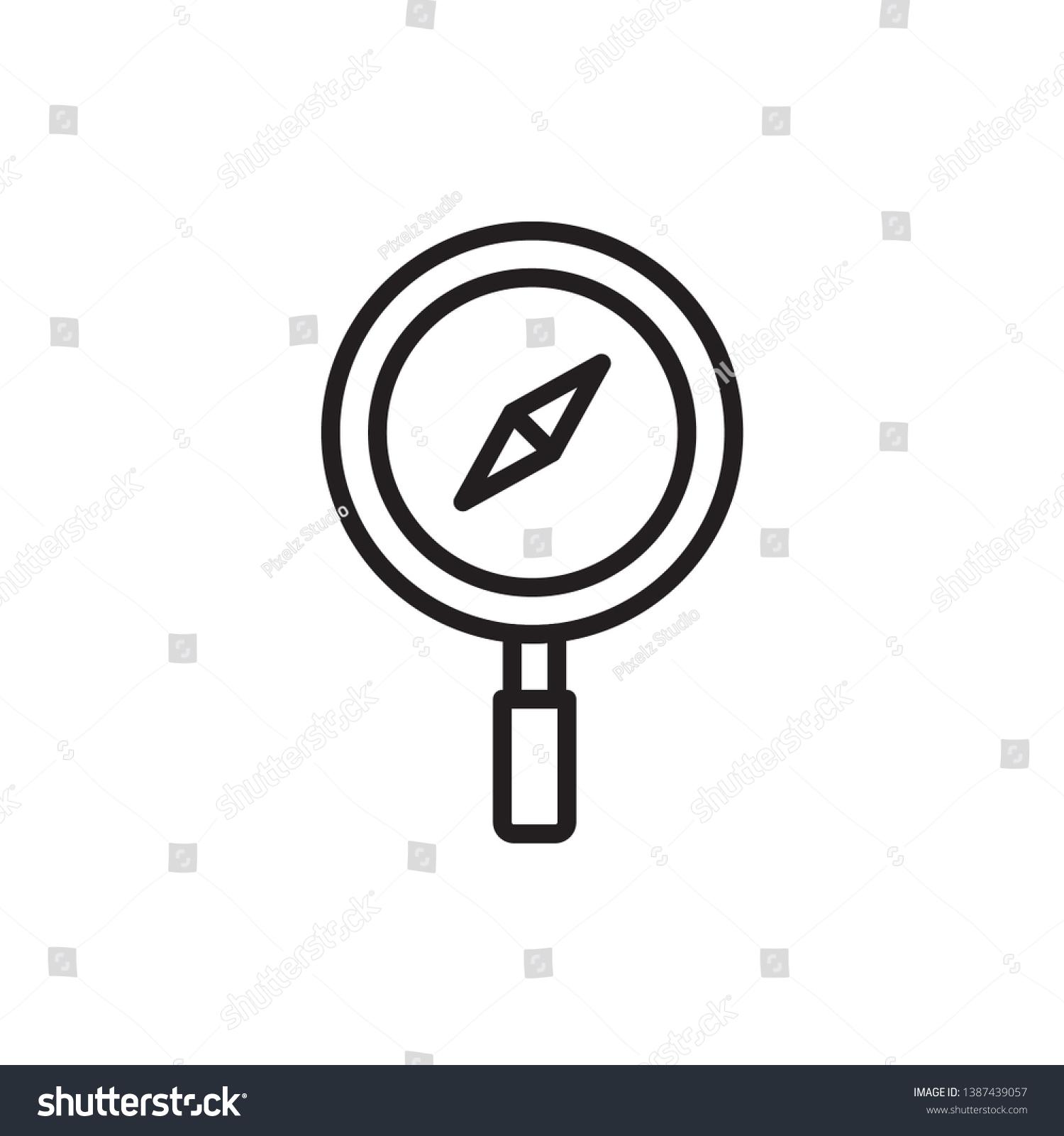 Discover Icon Vector Line Style Design Stock Vector (Royalty Free ...