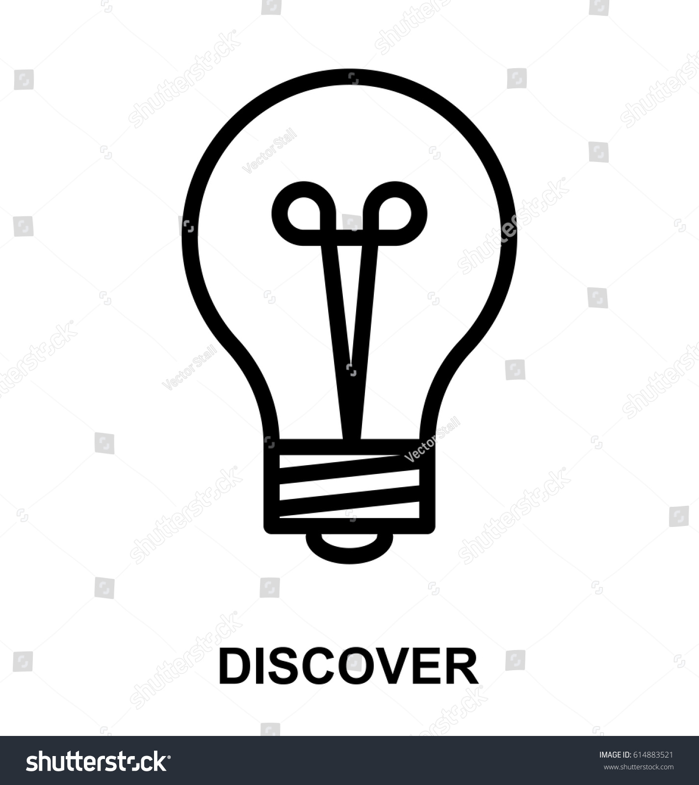 Discover Line Vector Icon Stock Vector (Royalty Free) 614883521 ...