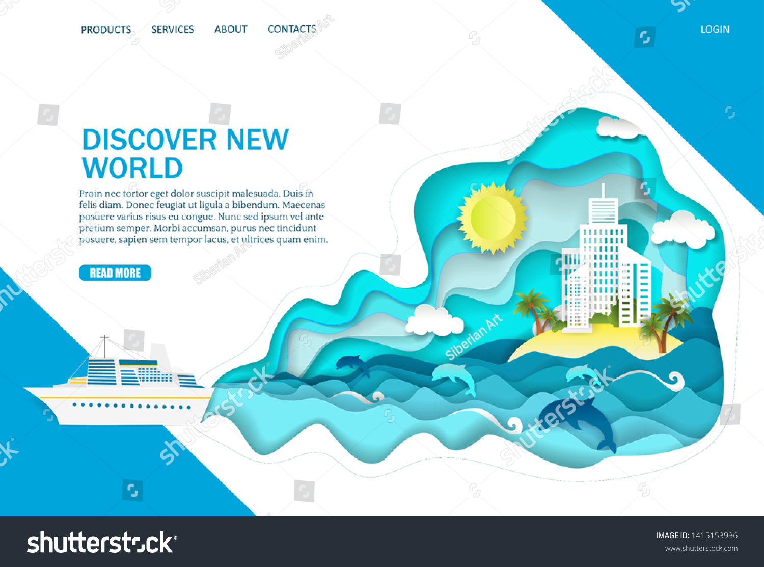 Discover New World Vector Website Template Stock Vector (Royalty Free ... Discover New World Vector Website Template Stock Vector (Royalty Free ...