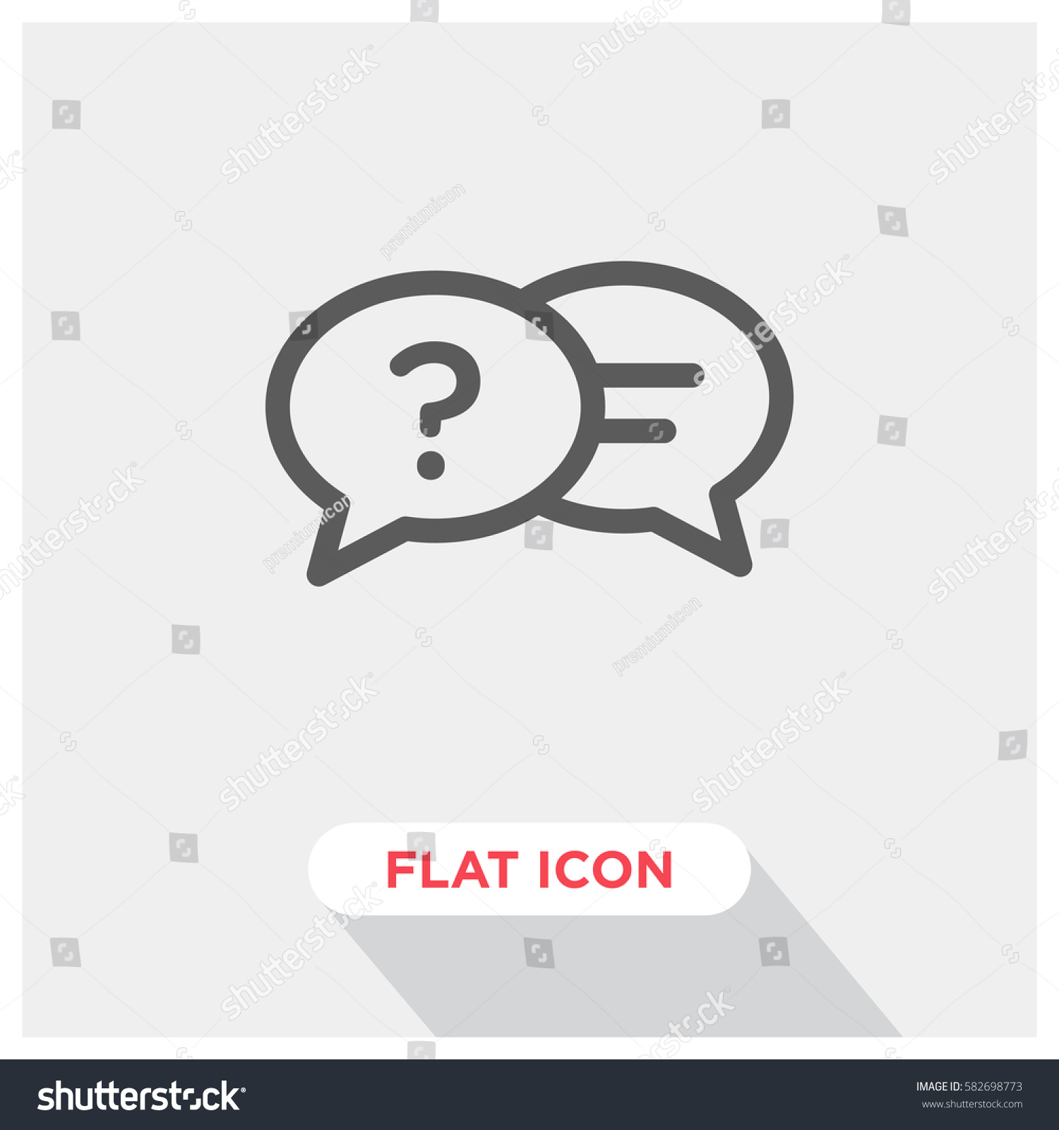 Discussion Vector Icon Question Answer Symbol Stock Vector (Royalty ...