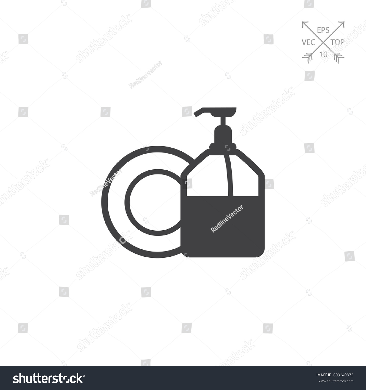 Dish Washing Stock Vector (Royalty Free) 609249872 | Shutterstock