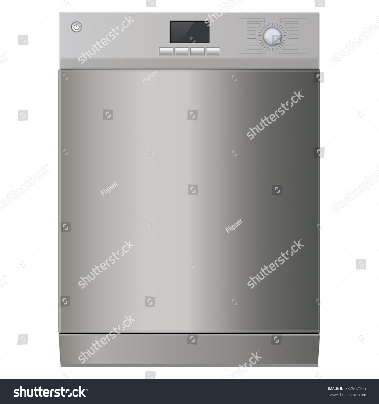 Dishwasher Vector Illustration Isolated On White: เวกเตอร์สต็อก (ปลอด ...