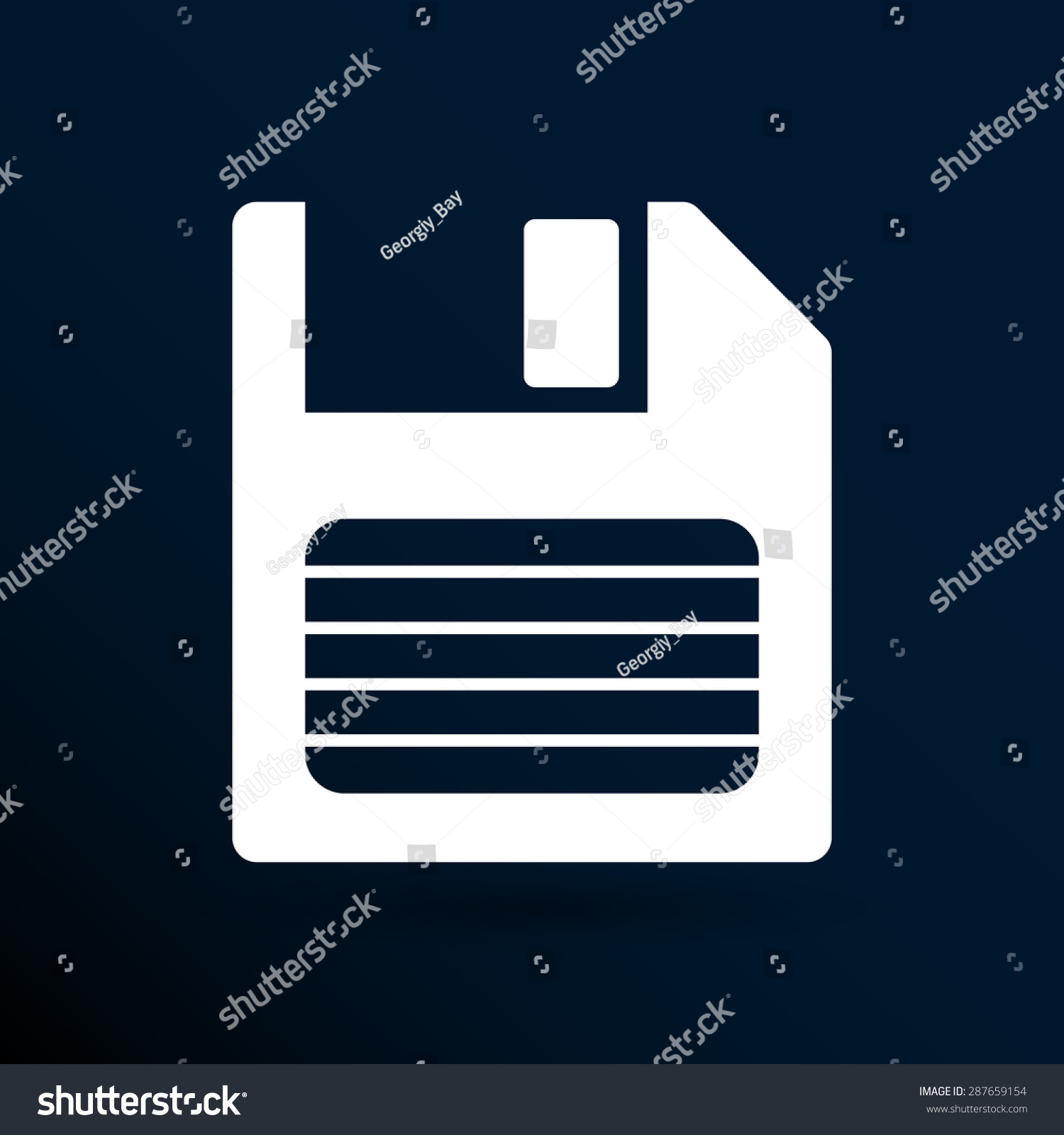 Disk Vector Old Icon Floppy Save Stock Vector (Royalty Free) 287659154 ...