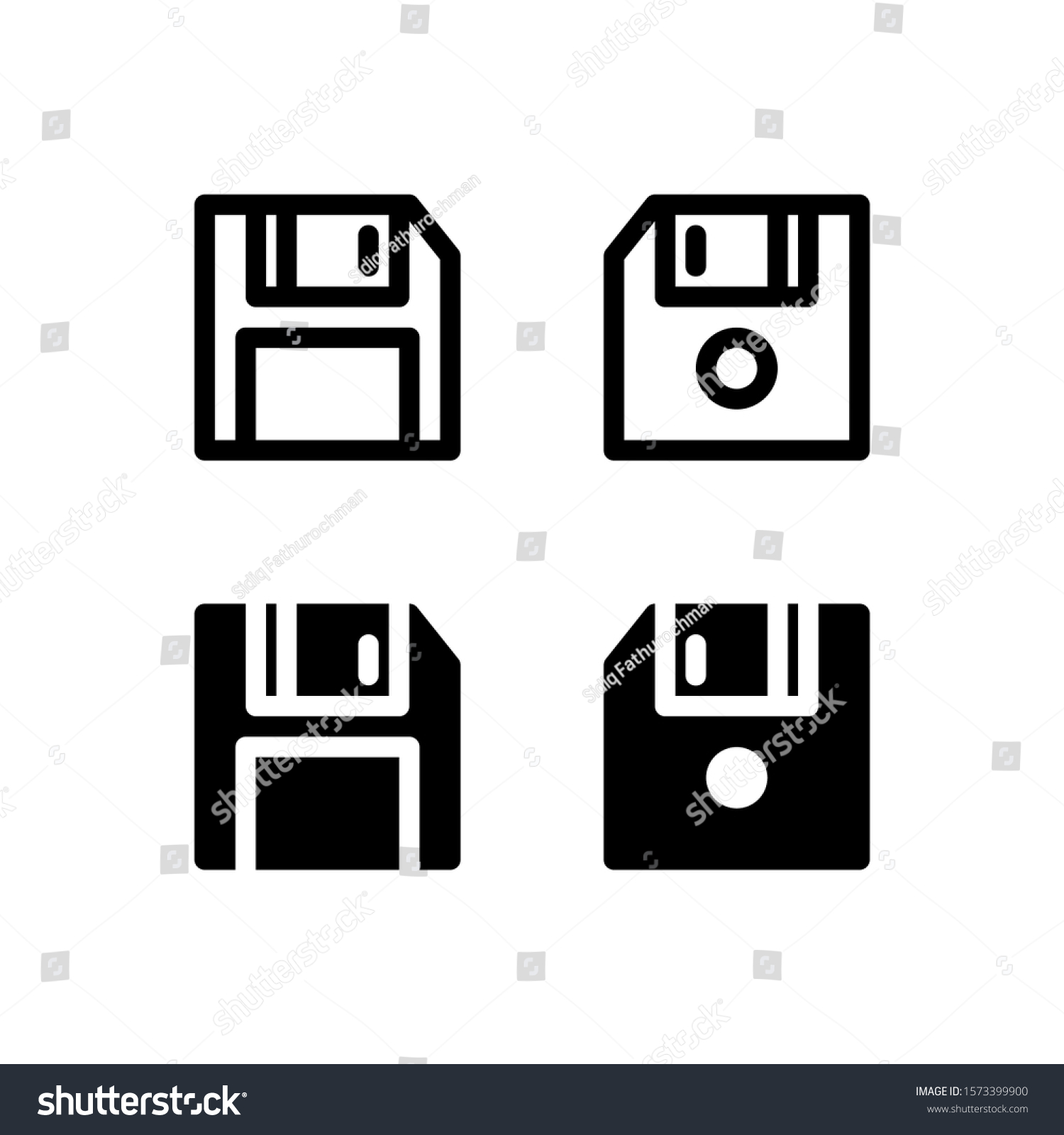 Diskette Floppy Disk Computer 32 Pixel Stock Vector (Royalty Free ...