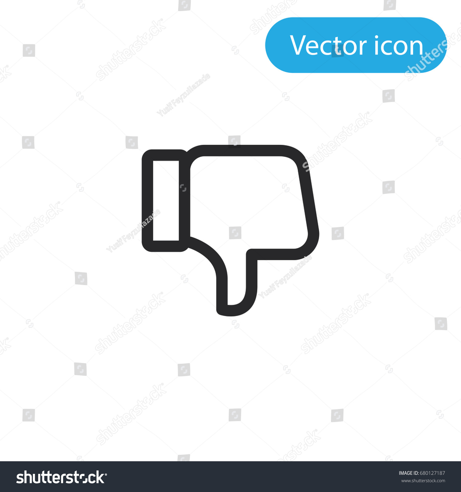 Dislike Vector Icon Illustration Symbol Stock Vector (Royalty Free ...
