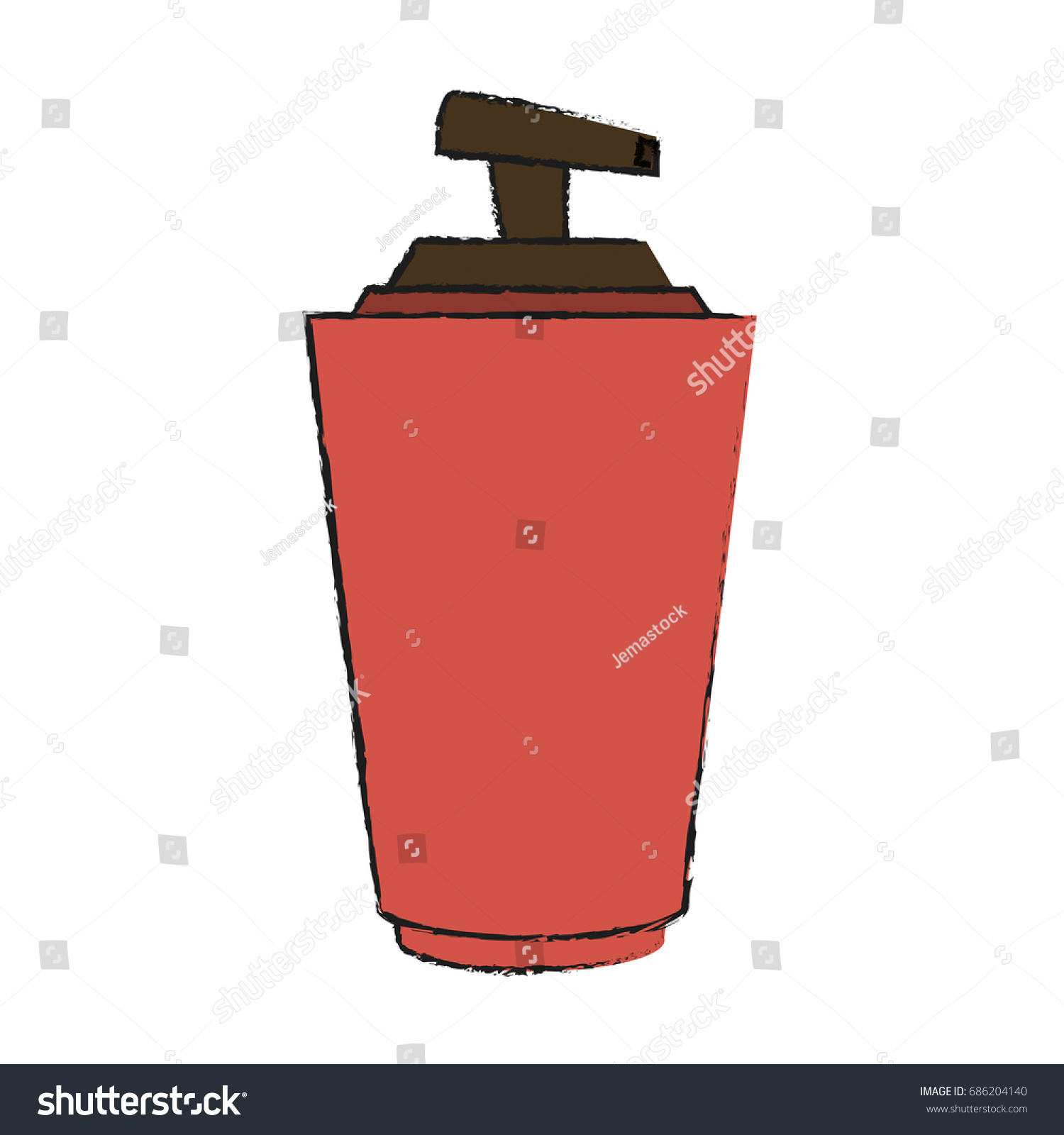 Dispenser Vector Illustration Stock Vector (Royalty Free) 686204140