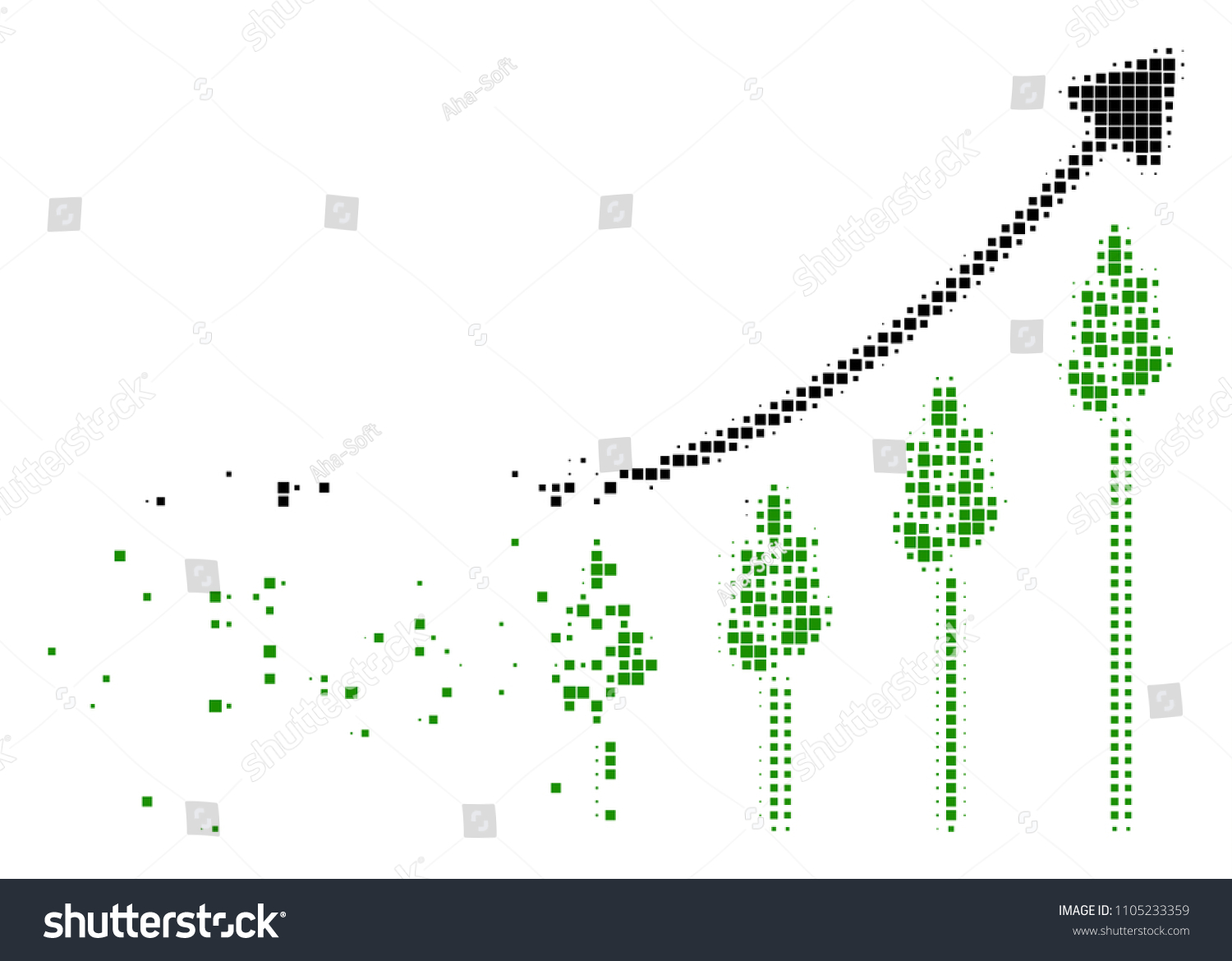 Dispersed Wheat Growing Chart Dot Vector Stock Vector (Royalty Free ...