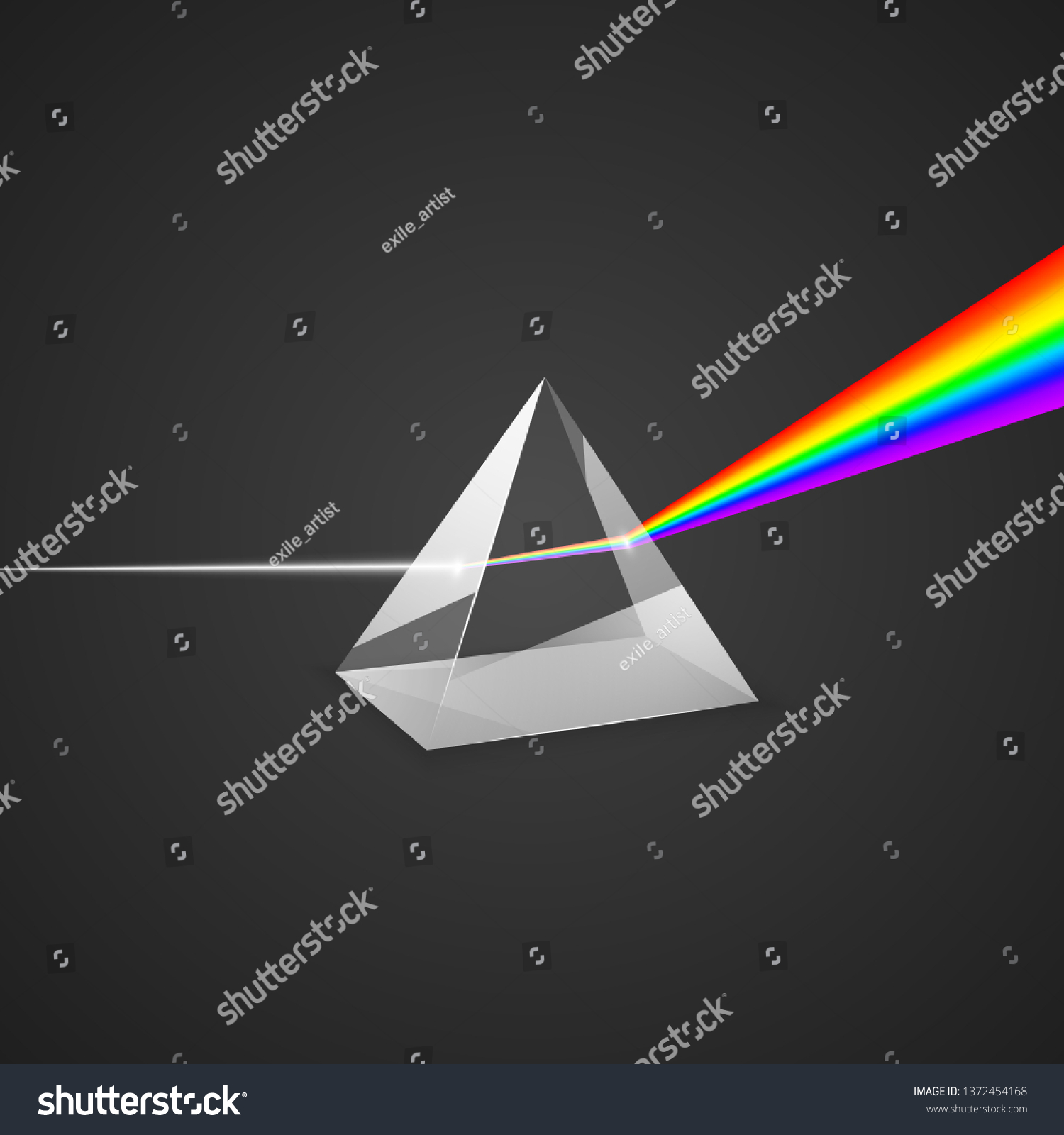 Dispersion Glass Prism Beam Light Science Stock Vector (Royalty Free ... Dispersion Glass Prism Beam Light Science Stock Vector (Royalty Free ...