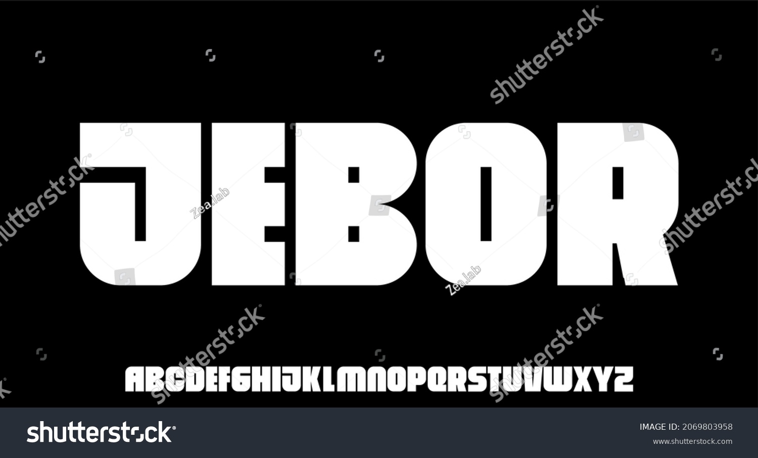 Display Font Alphabet Font Vector Stock Vector (Royalty Free ...